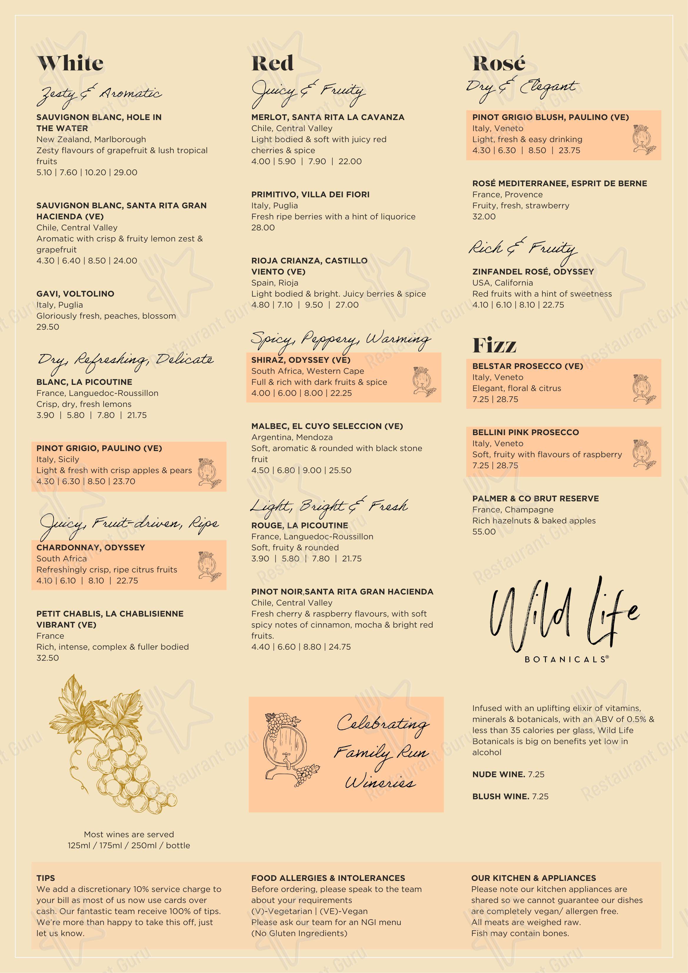 Menu at The Fletchers Arms pub & bar, Denton