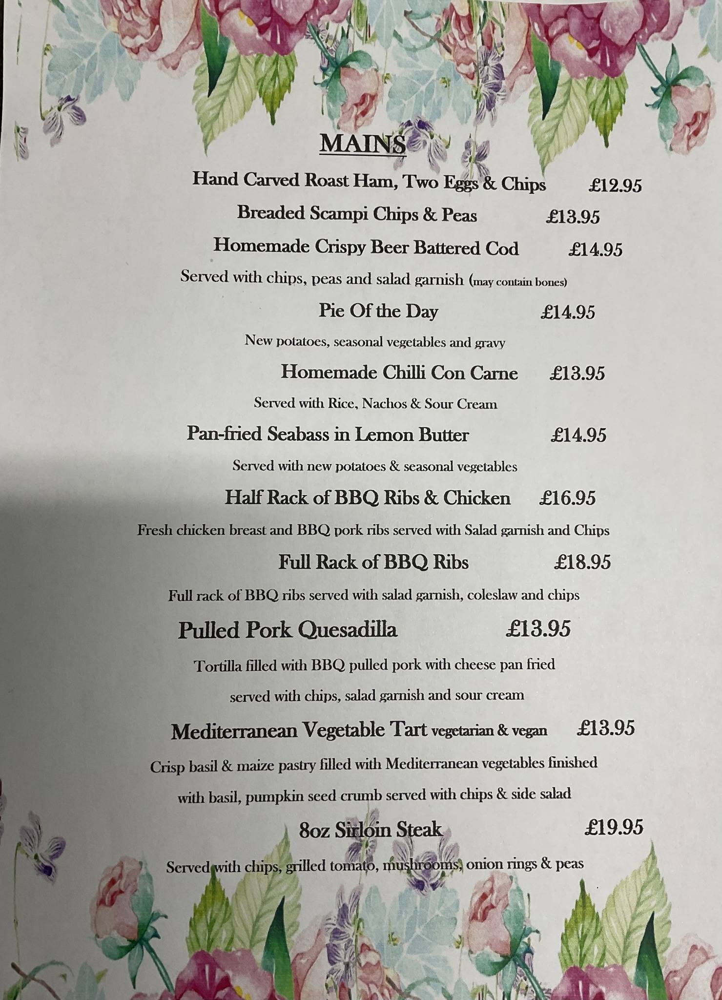 Menu at The Fruiterers Arms pub & bar, Rodmersham