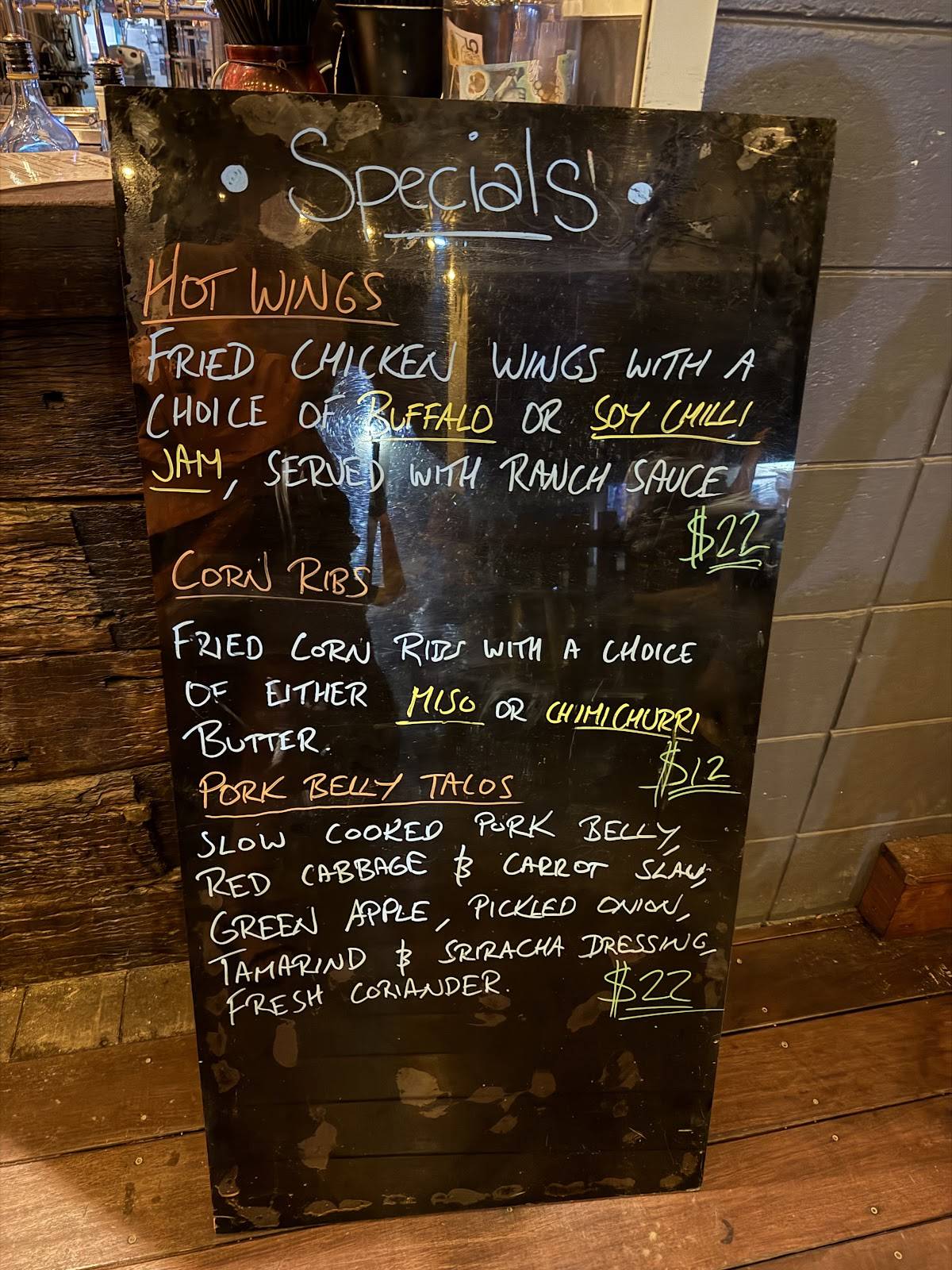 Menu at The Garage Bar & Brewhouse, Mission Beach