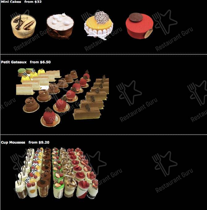Menu at The Gateau House desserts, Auckland, Unit 7