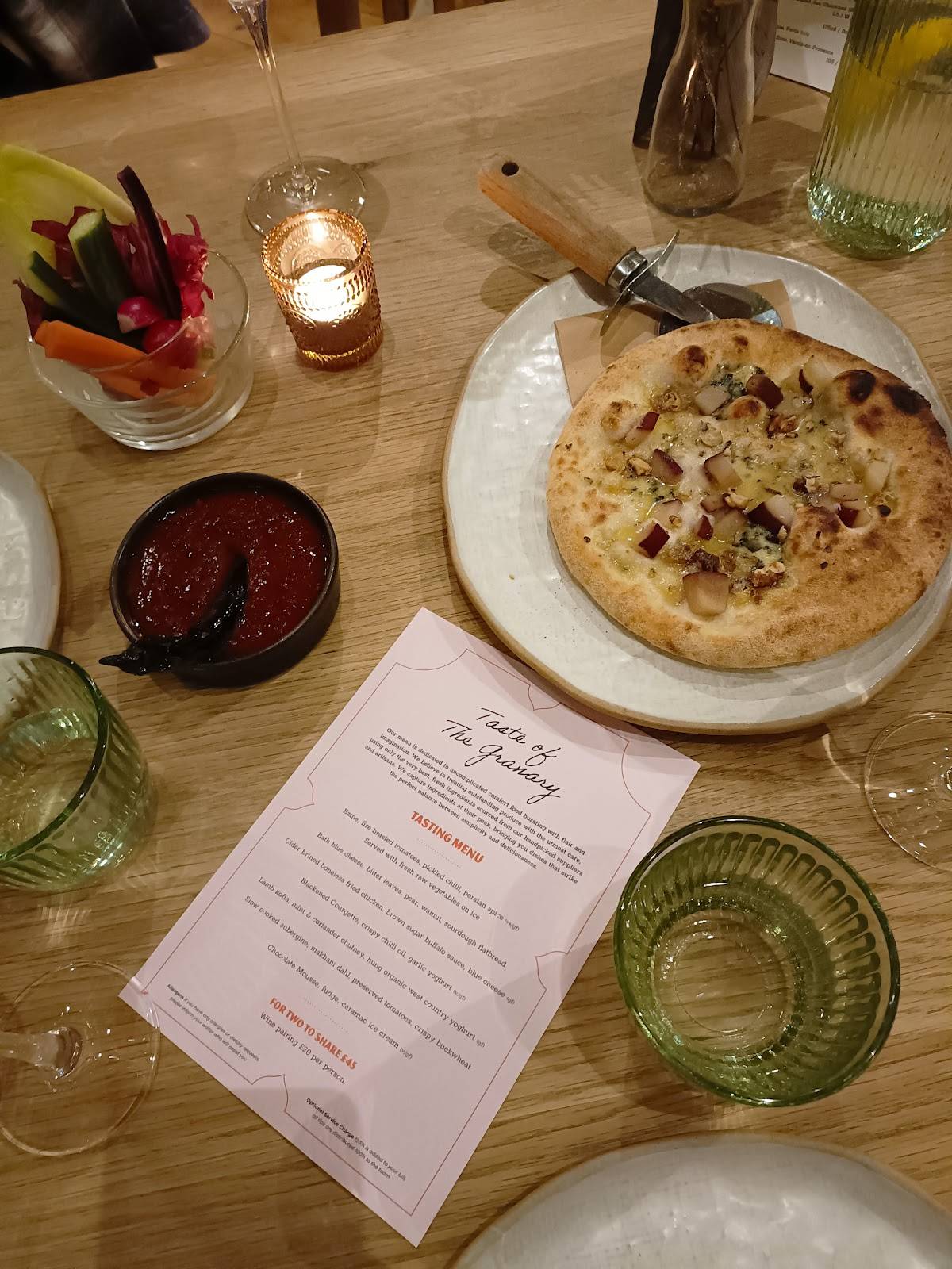 Menu at The Granary restaurant, Bristol