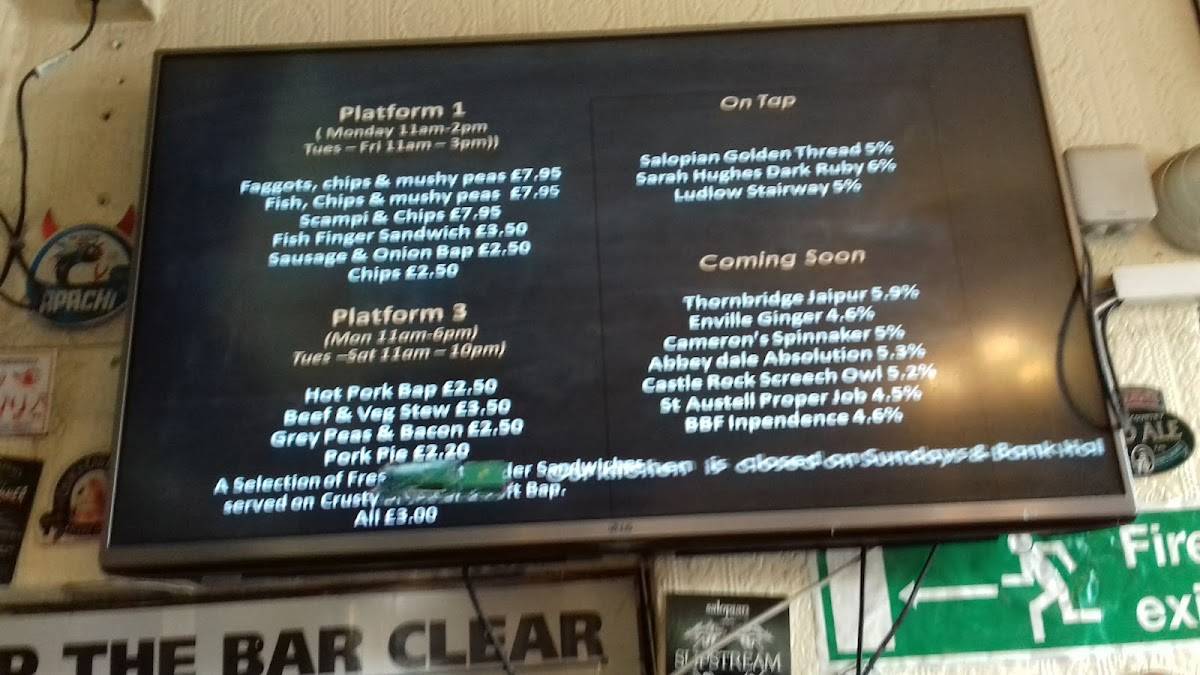 Menu at The Great Western pub & bar, Wolverhampton, Corn Hill