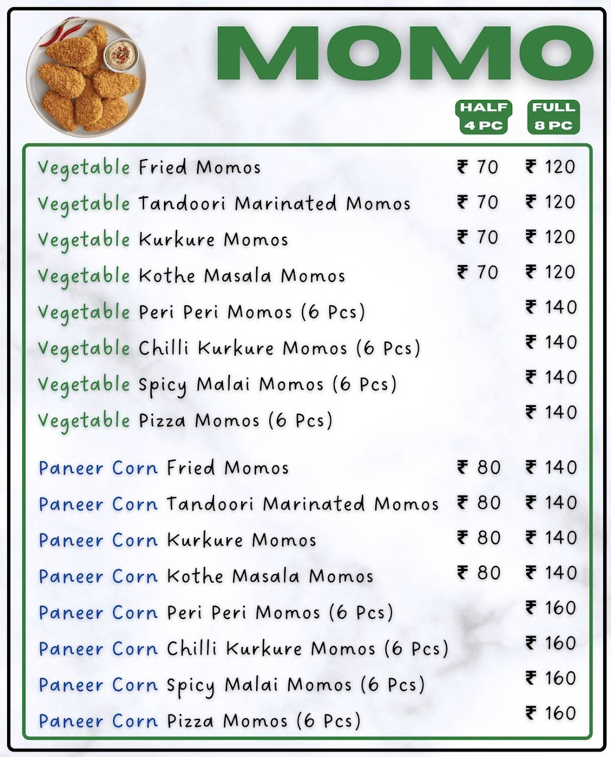 Menu at The Half Engineers Cafe, Faridabad