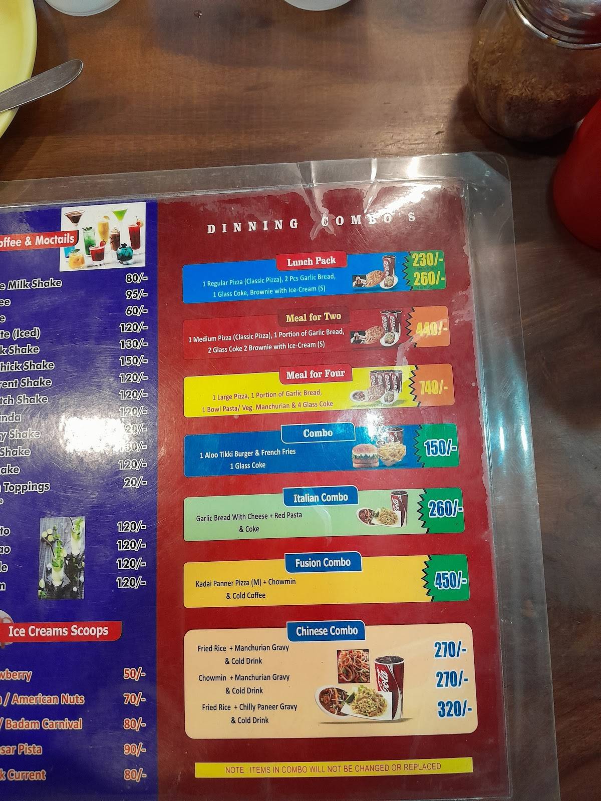 Menu at The Kaps Pizza, Jodhpur