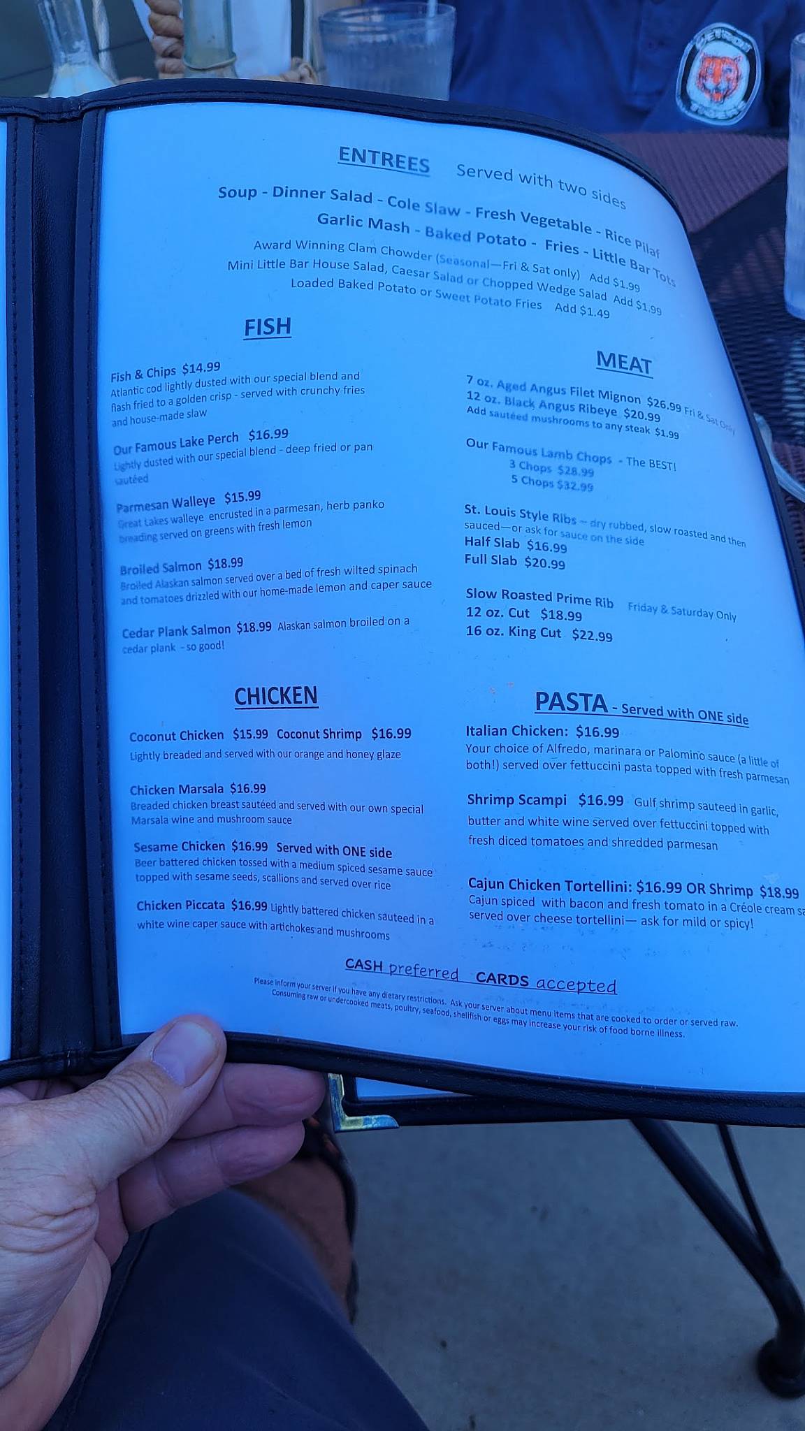 Menu at The Little Bar Restaurant of Marine City, Marine City