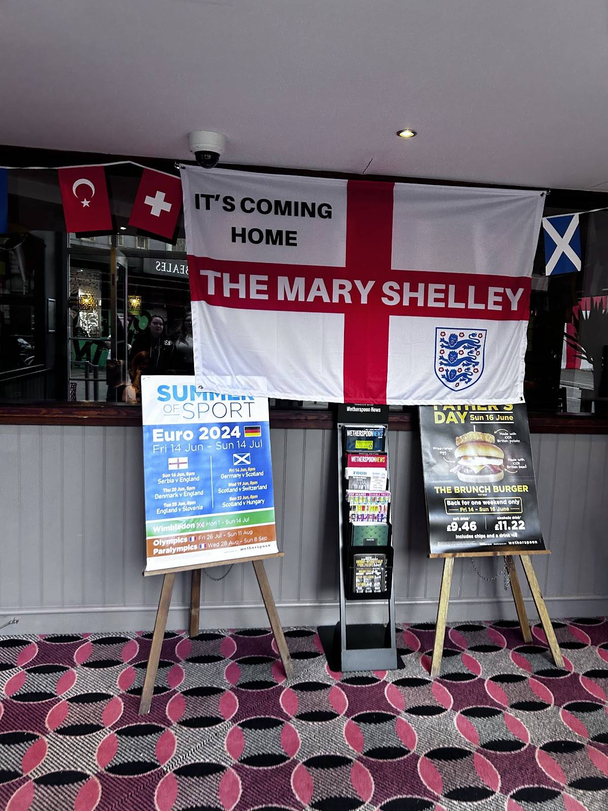 Menu at The Mary Shelley - JD Wetherspoon pub & bar, Bournemouth