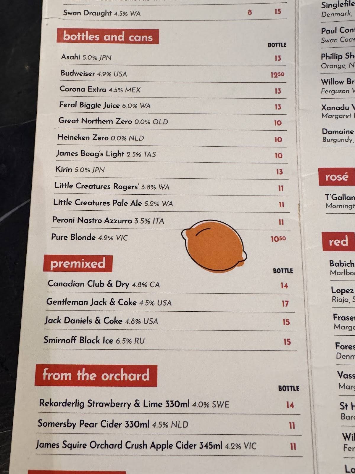Menu at The Merrywell pub & bar, Burswood, Crown Perth