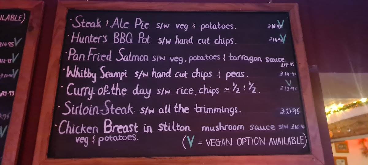 Menu at The Middleton Arms pub & bar, Pickering