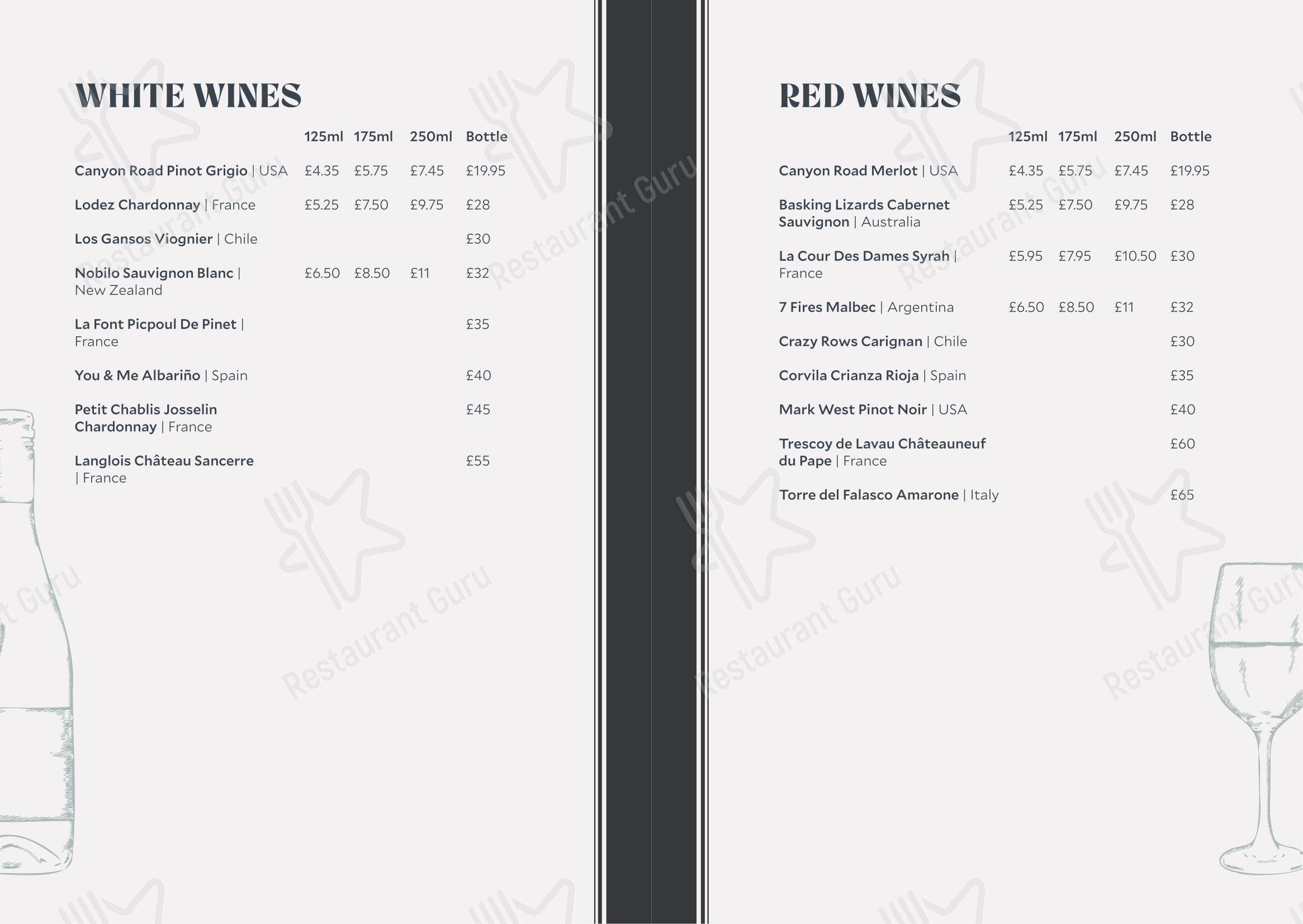 Menu at The Midland pub & bar, Morecambe