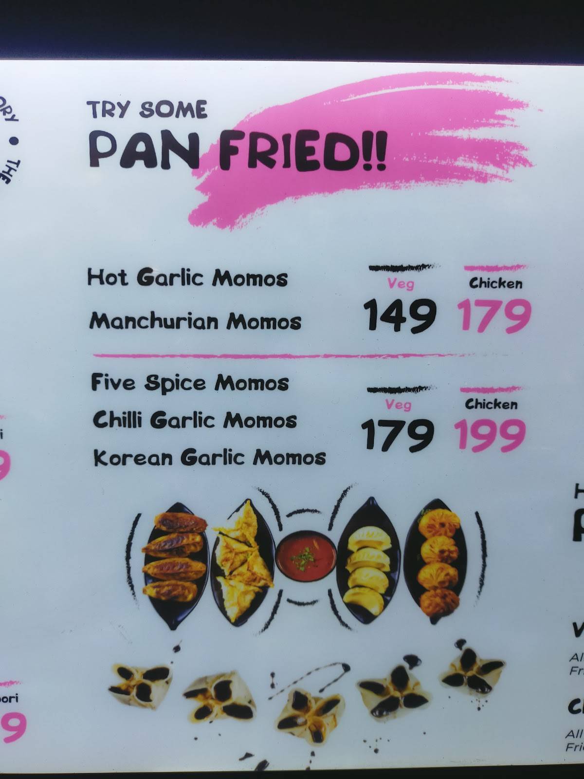 Menu at The Momo Factory, Mumbai, 11, Khimji Nahi Bldg, Senapati Bapat ...