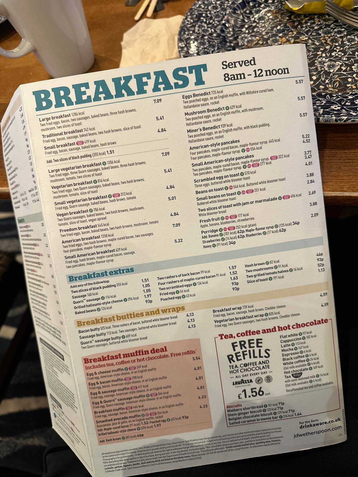 Menu at The Moon under Water pub & bar, Milton Keynes