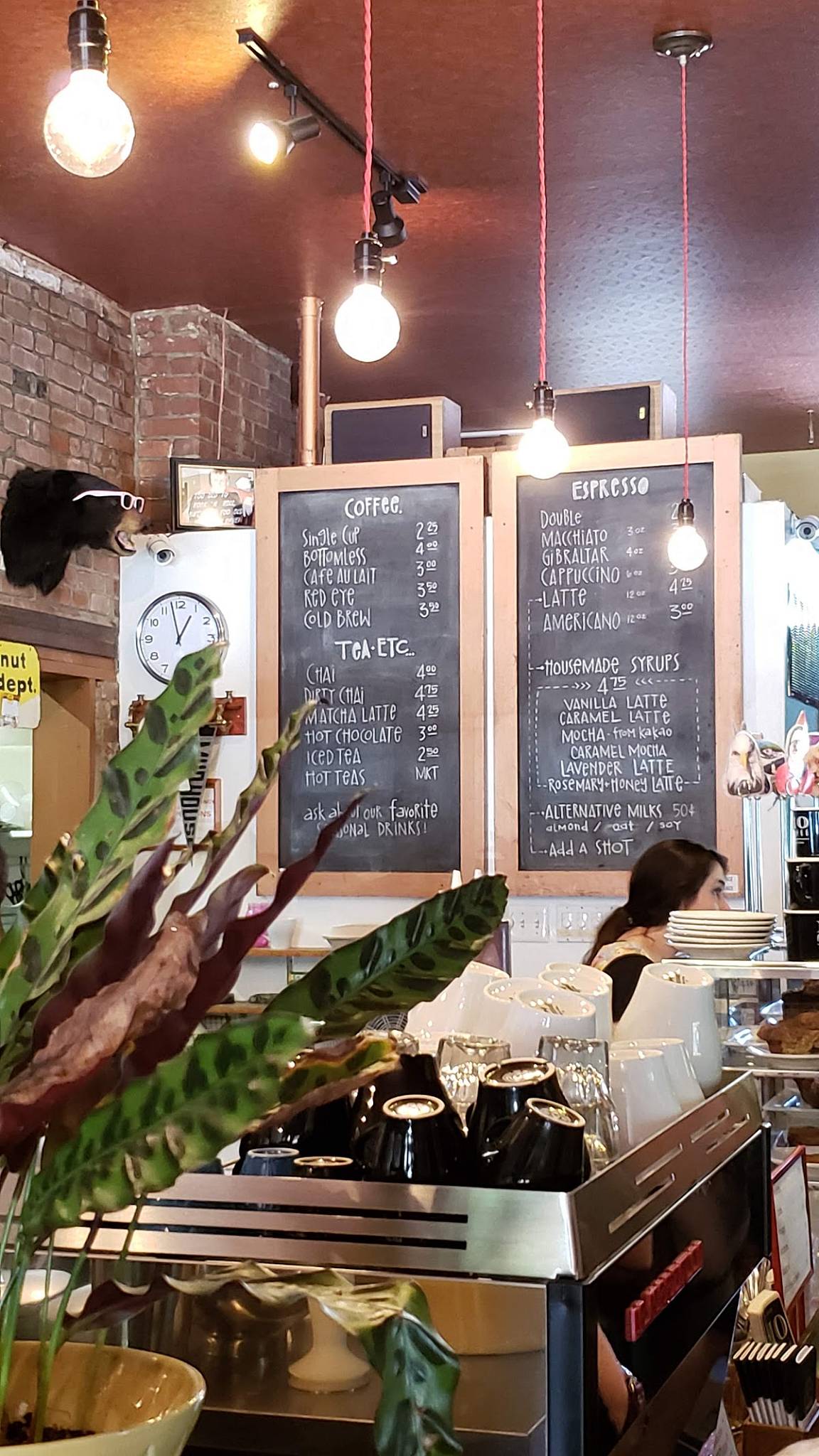 Menu at The Mud House cafe, St. Louis