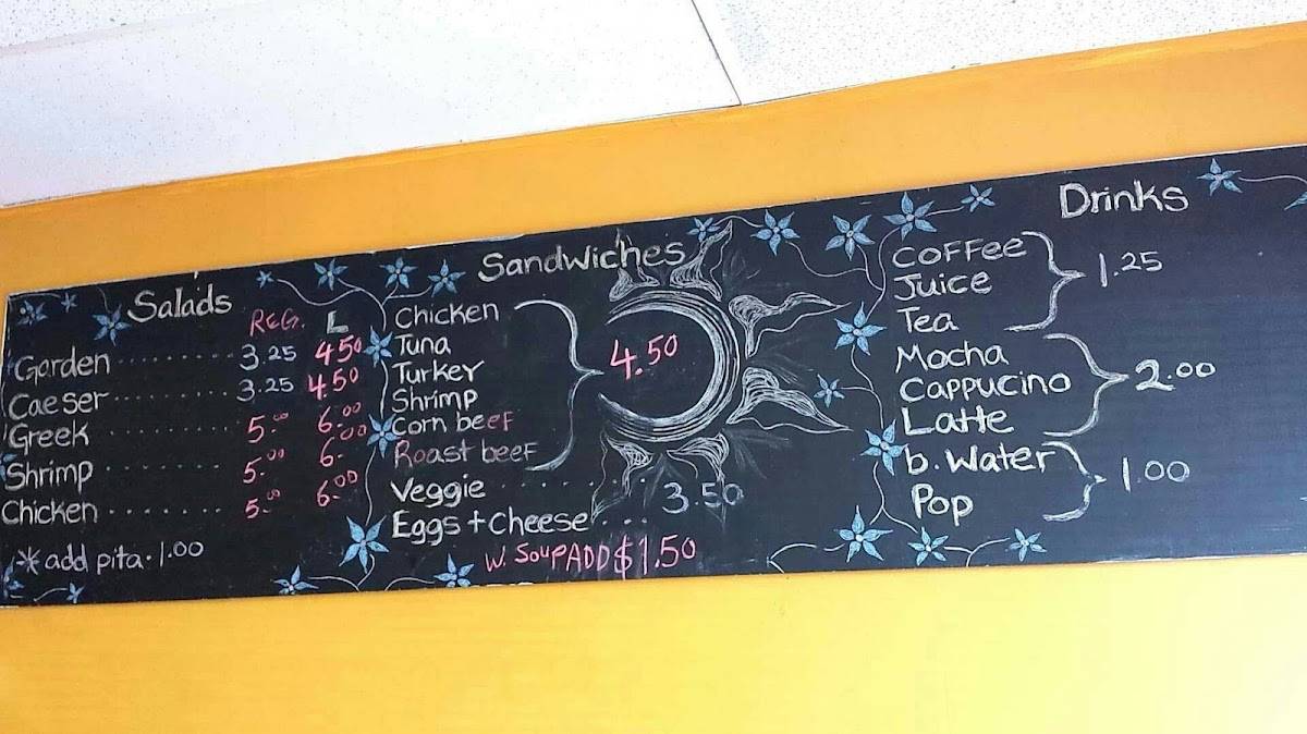 Menu au The New Cairo Café, Burnaby