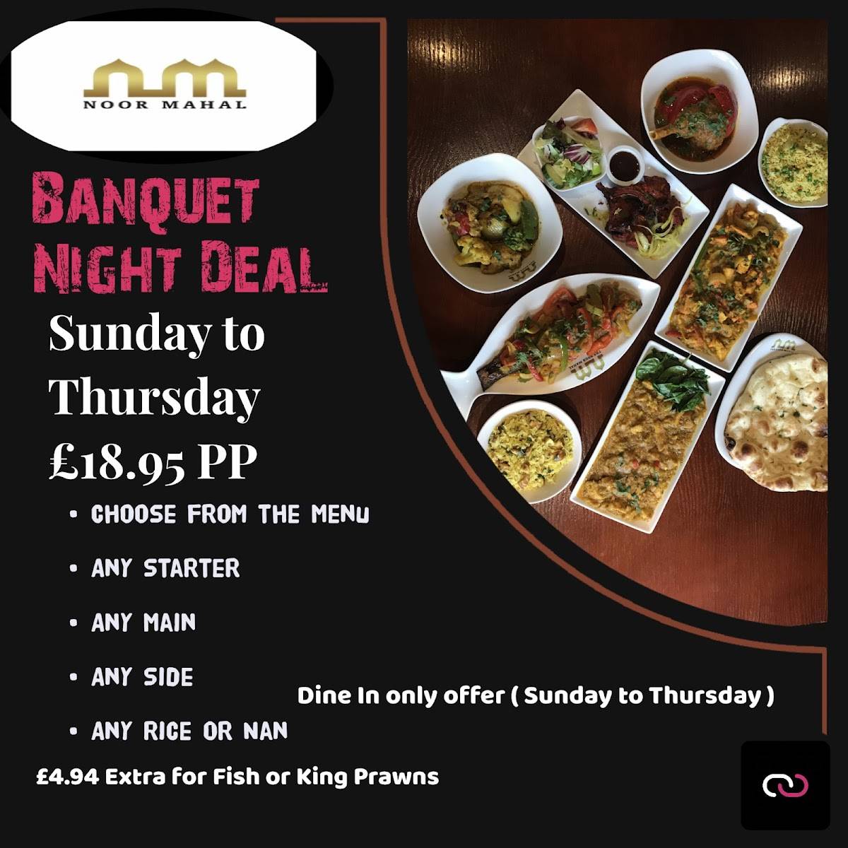 Menu at The Noor Mahal Restaurant, Abbots Langley
