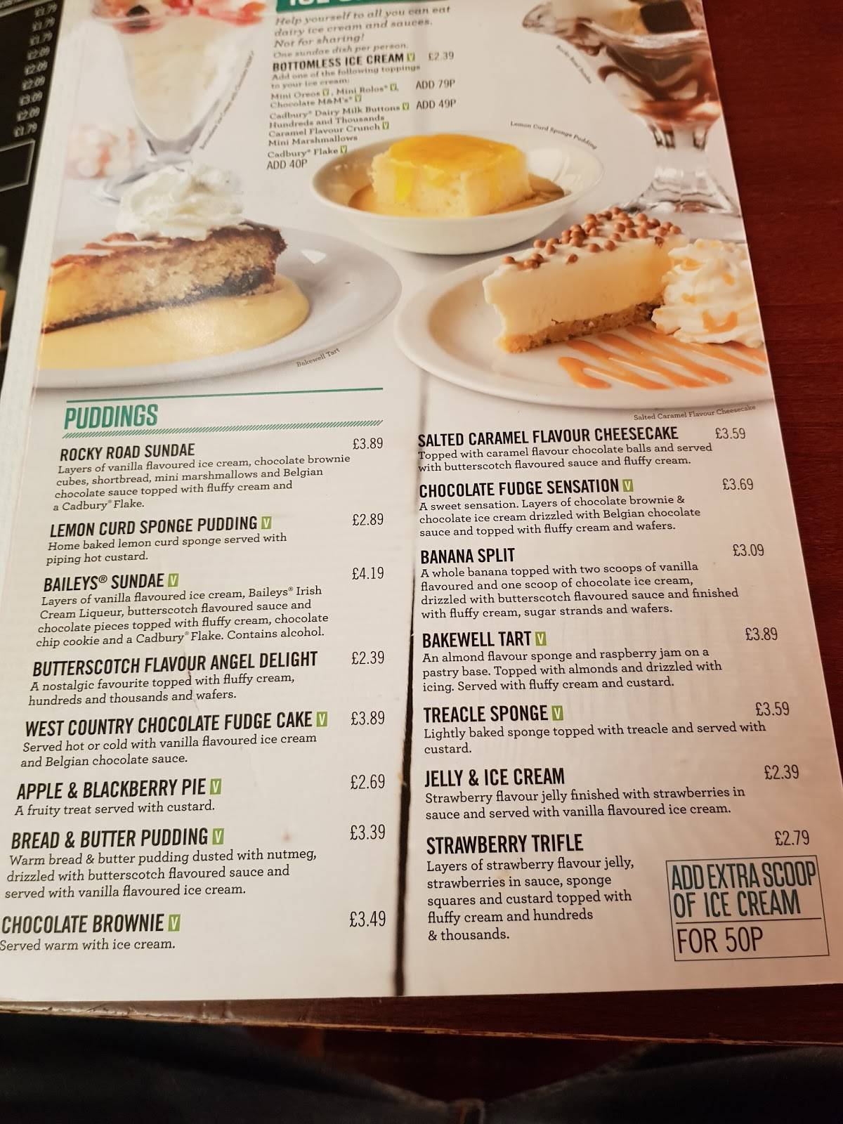 Menu at The Old Red Lion pub & bar, Dunstable, Bedford Rd