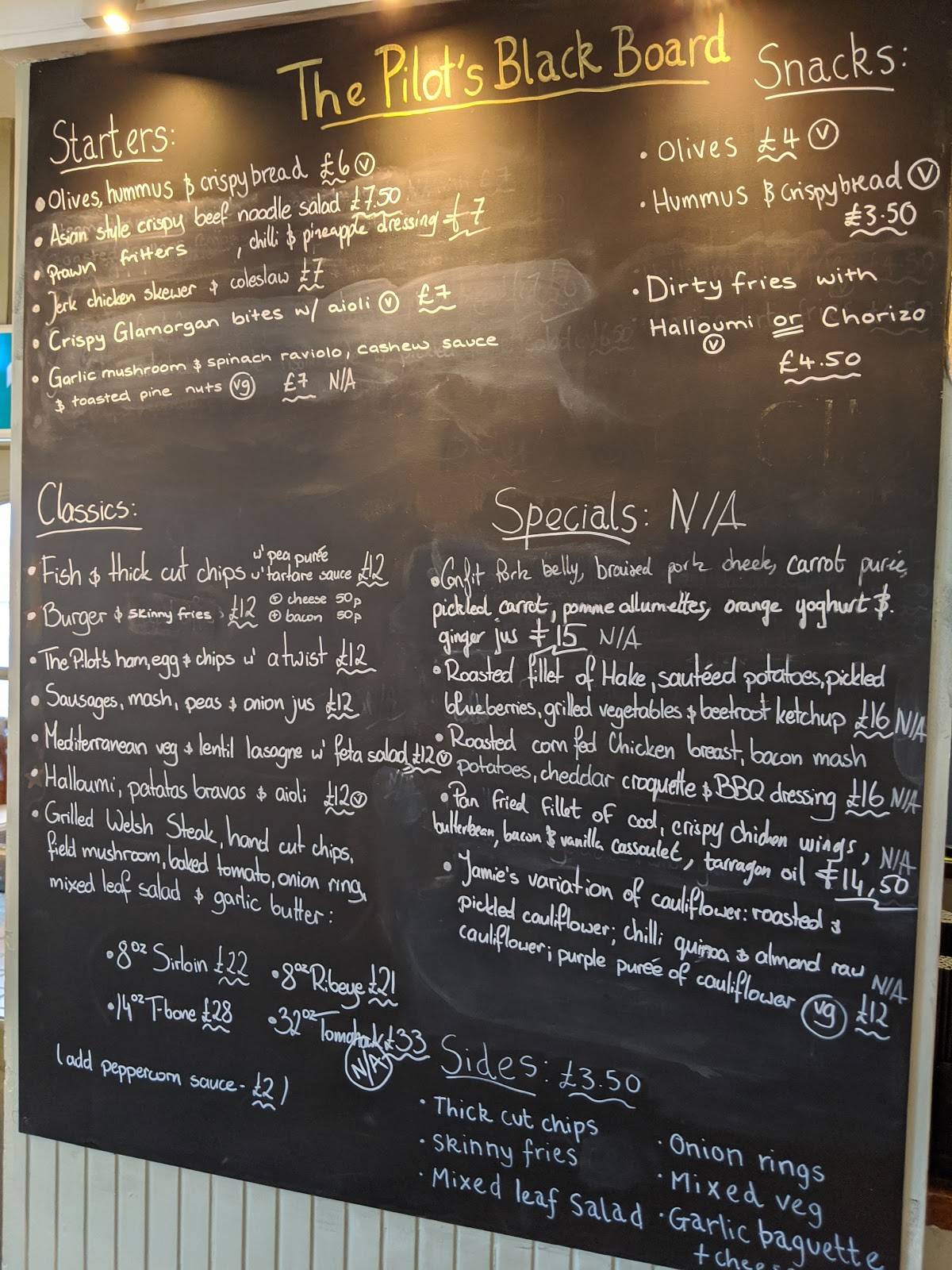 Menu at The Pilot Penarth pub & bar, Penarth