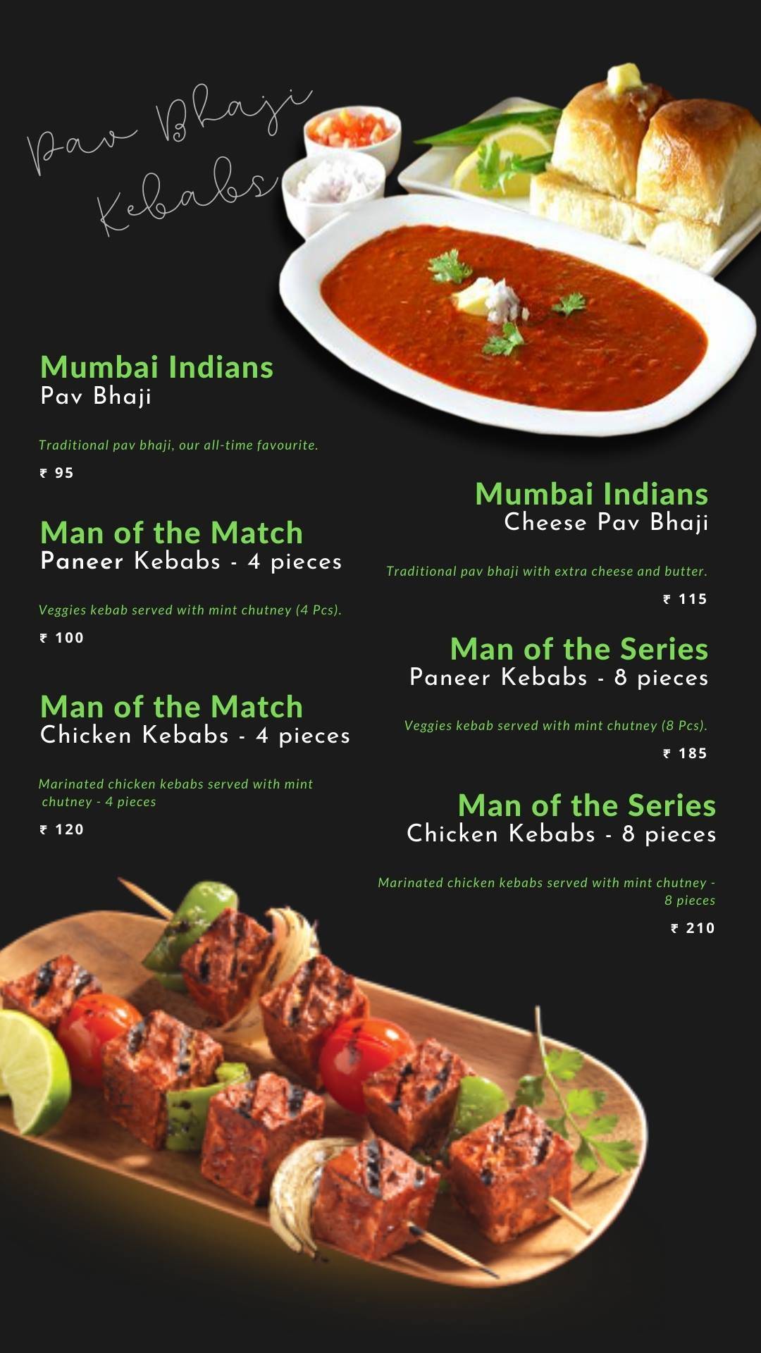 Menu at The Pitch, Thane