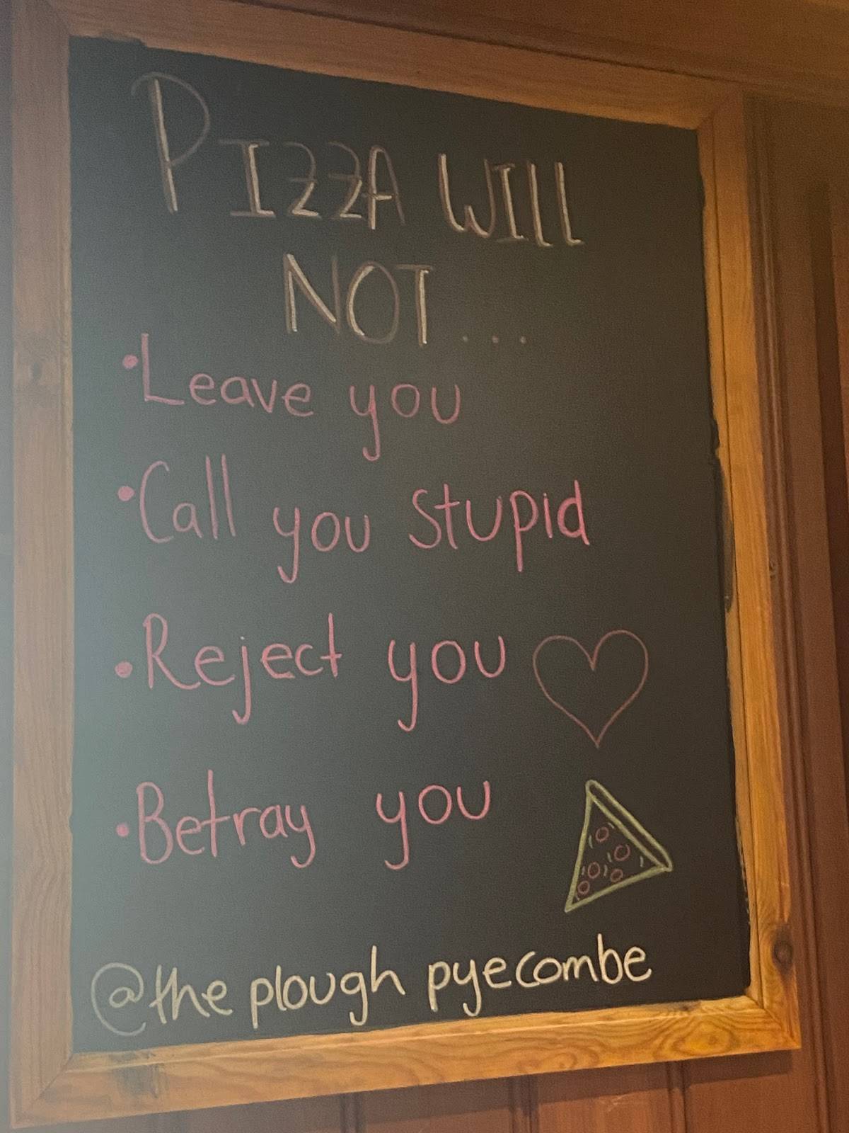 Menu at The Plough Pyecombe pub & bar, Brighton