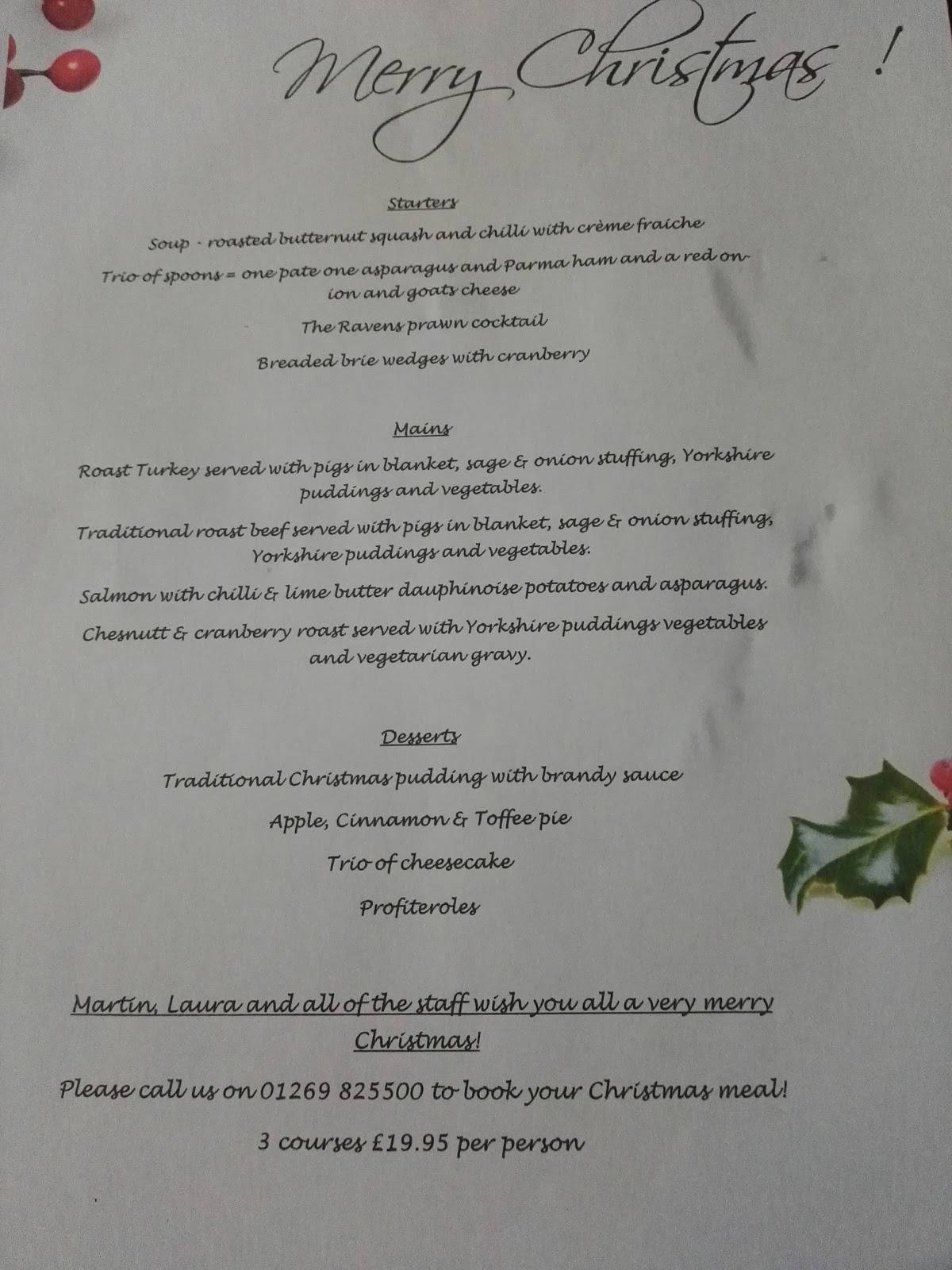 Menu at Uncle Bob's @ The Raven pub & bar, Ammanford