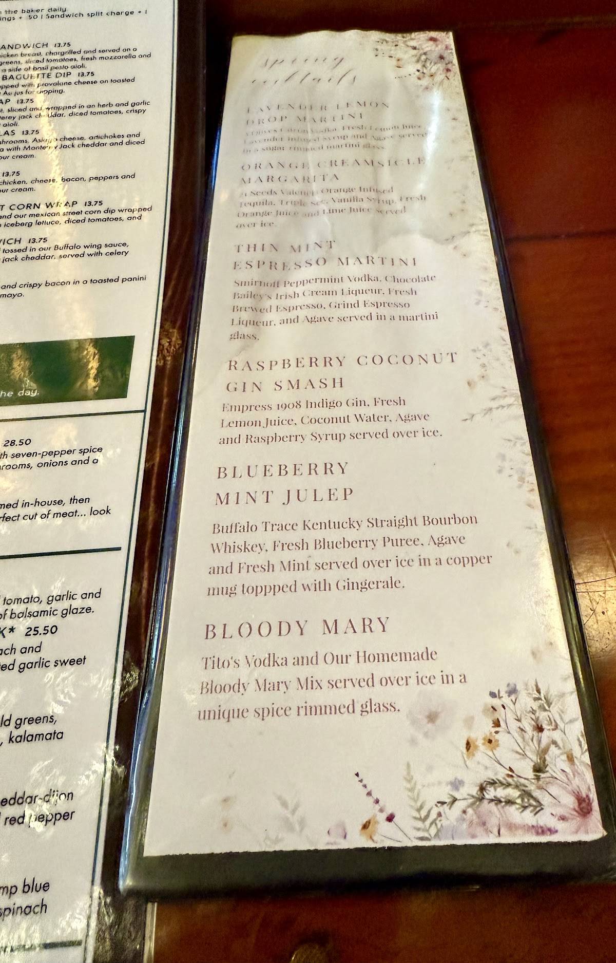 Menu at The Retreat pub & bar, Liverpool, 302 Vine St