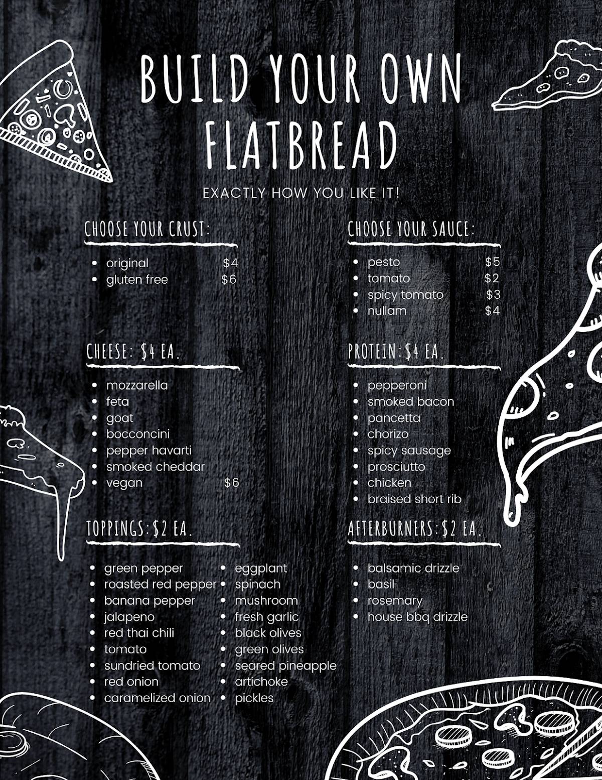 Menu at The Rustic Spud Restaurant & Catering, Kingston