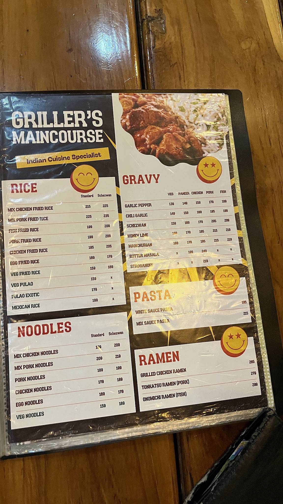 Menu at The Serial Griller, Agartala