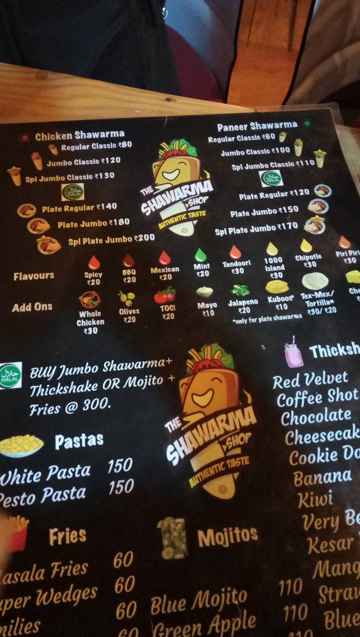 Menu at The Shawarma Shop, Chennai, Plot No 3720