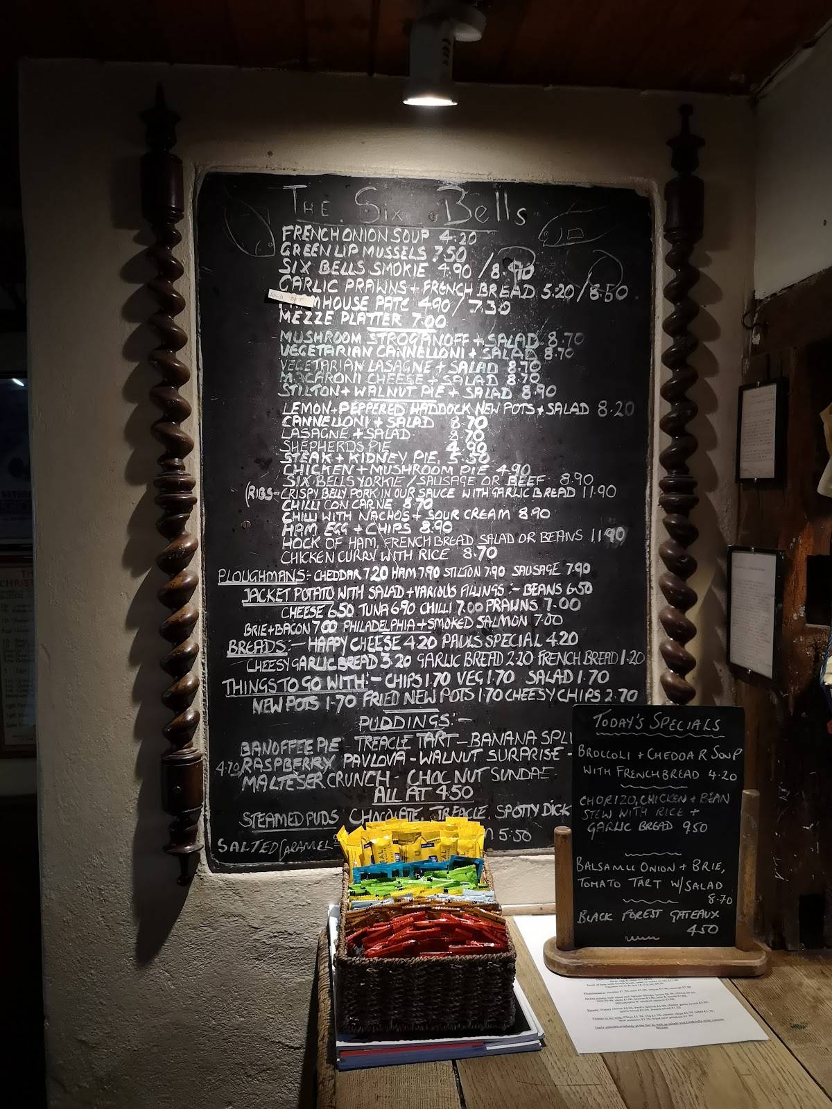 Menu at The Six Bells Chiddingly pub & bar, Chiddingly