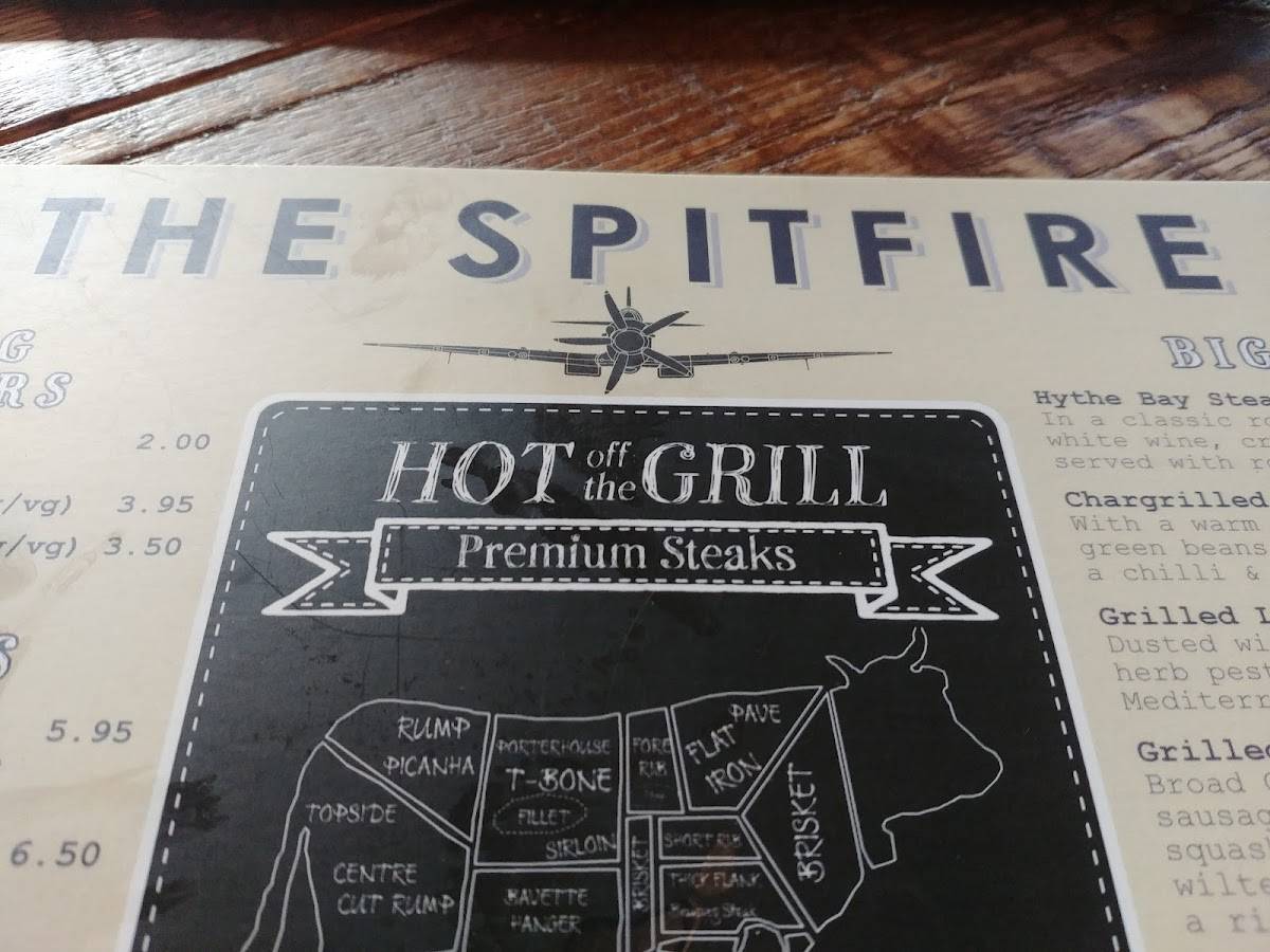Menu at The Spitfire pub & bar, West Malling
