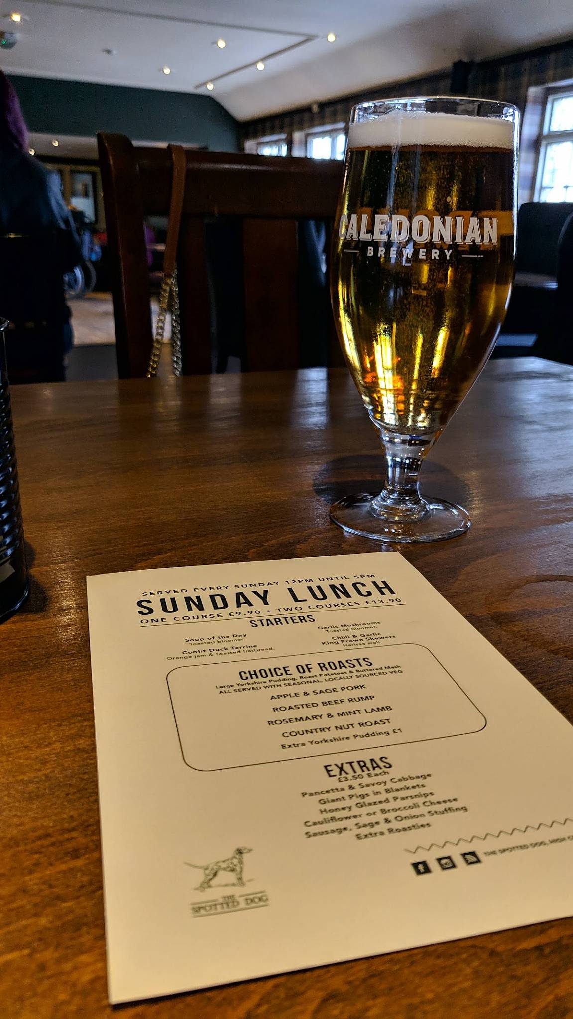 Menu at The Spotted Dog pub & bar, Darlington