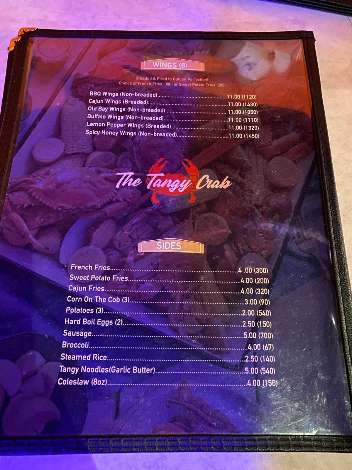 Menu at The Tangy Crab - Cajun Seafood and Bar, Lansing