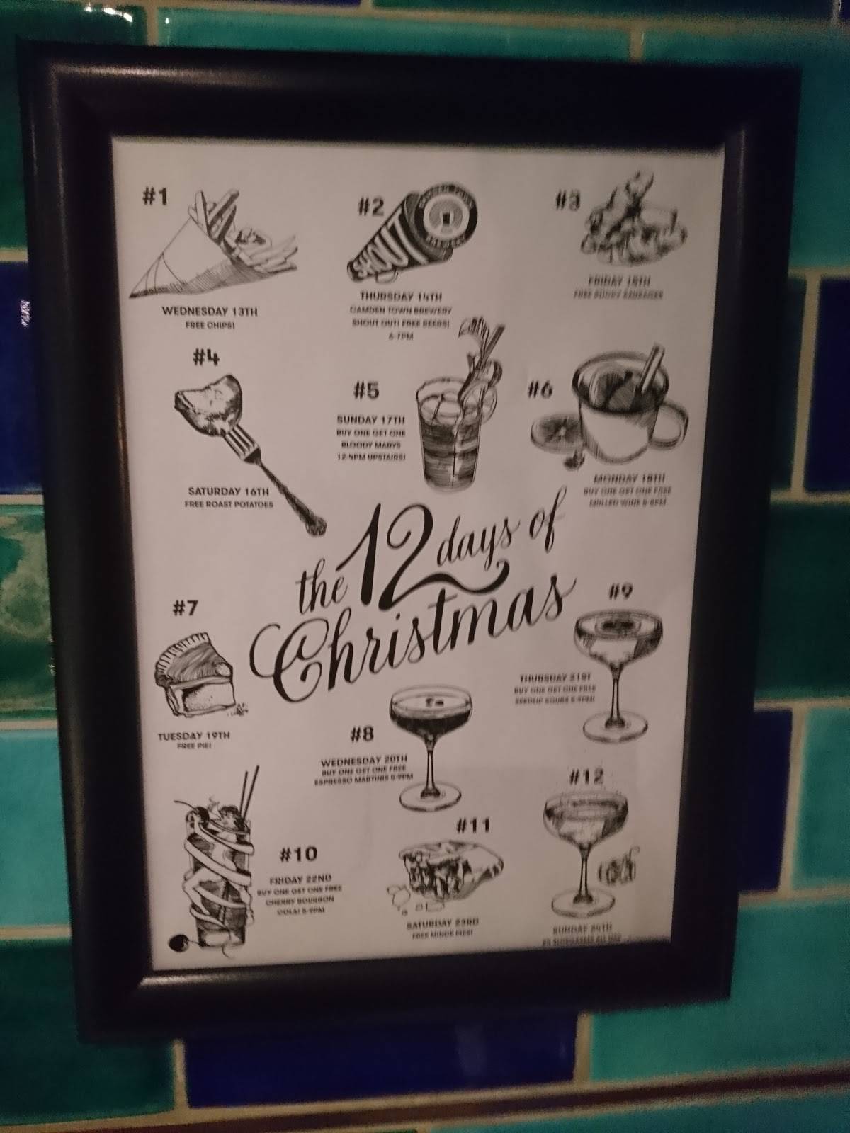 Menu at The Ten Bells pub & bar, London, 84 Commercial St
