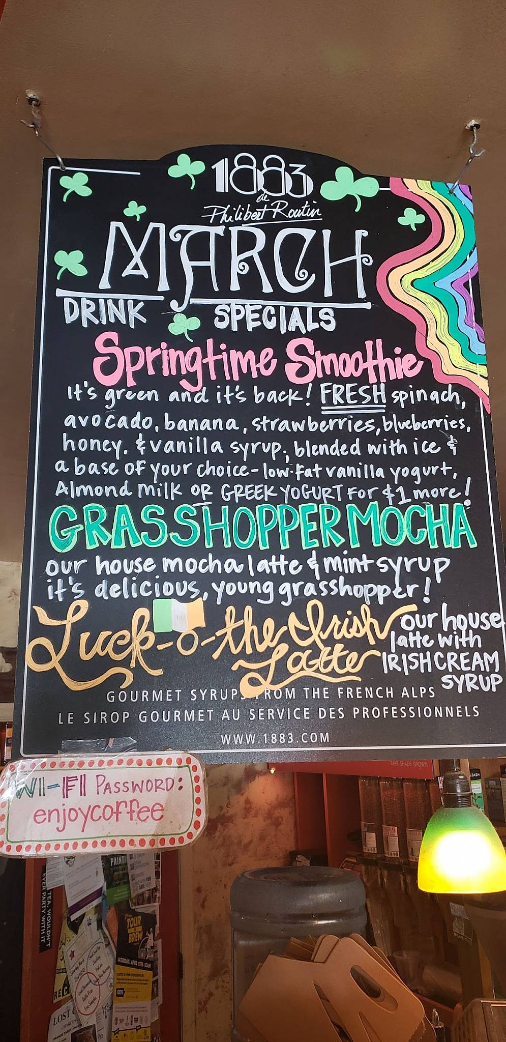 Menu at The Third Place Coffee Shop cafe, Raleigh