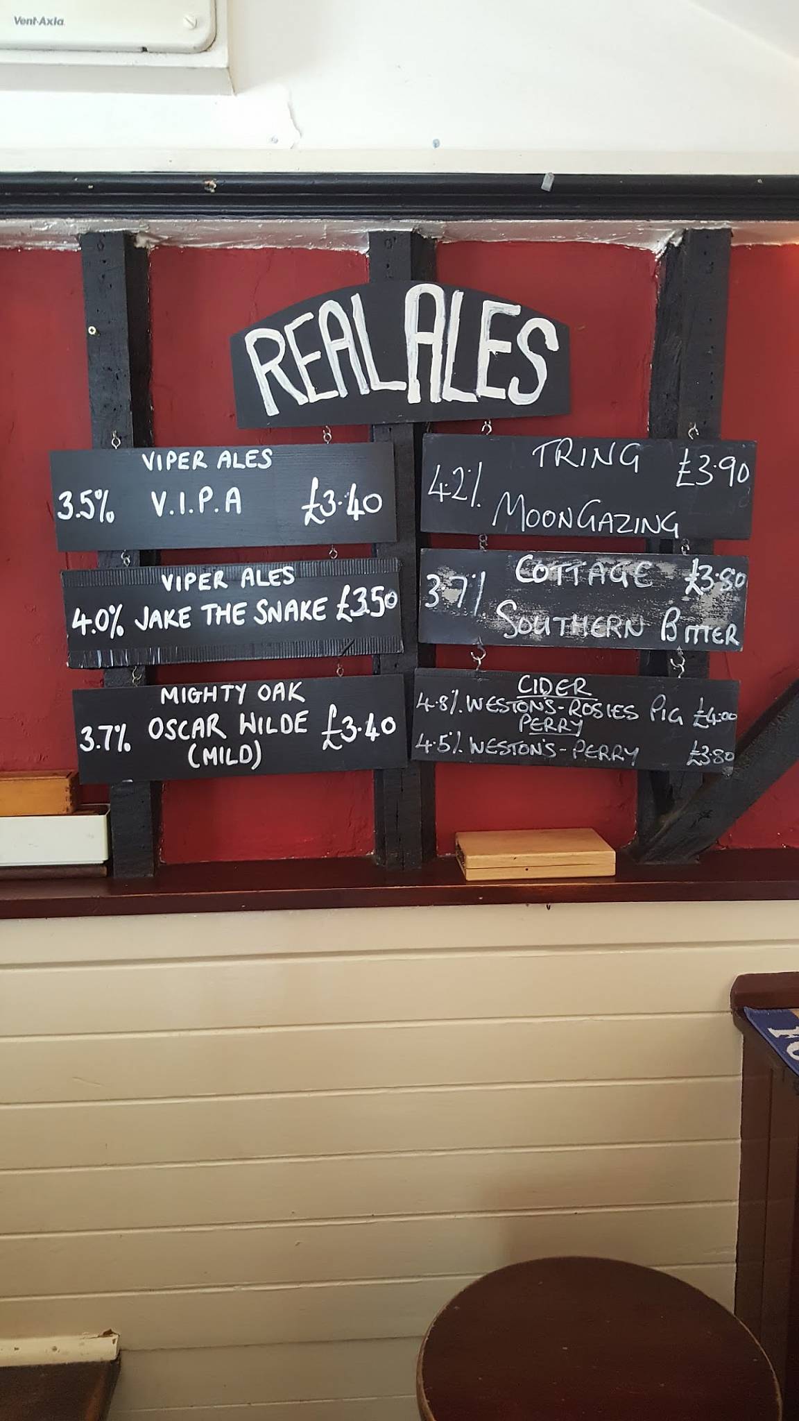 Menu at The Viper Mill Green pub & bar, Ingatestone