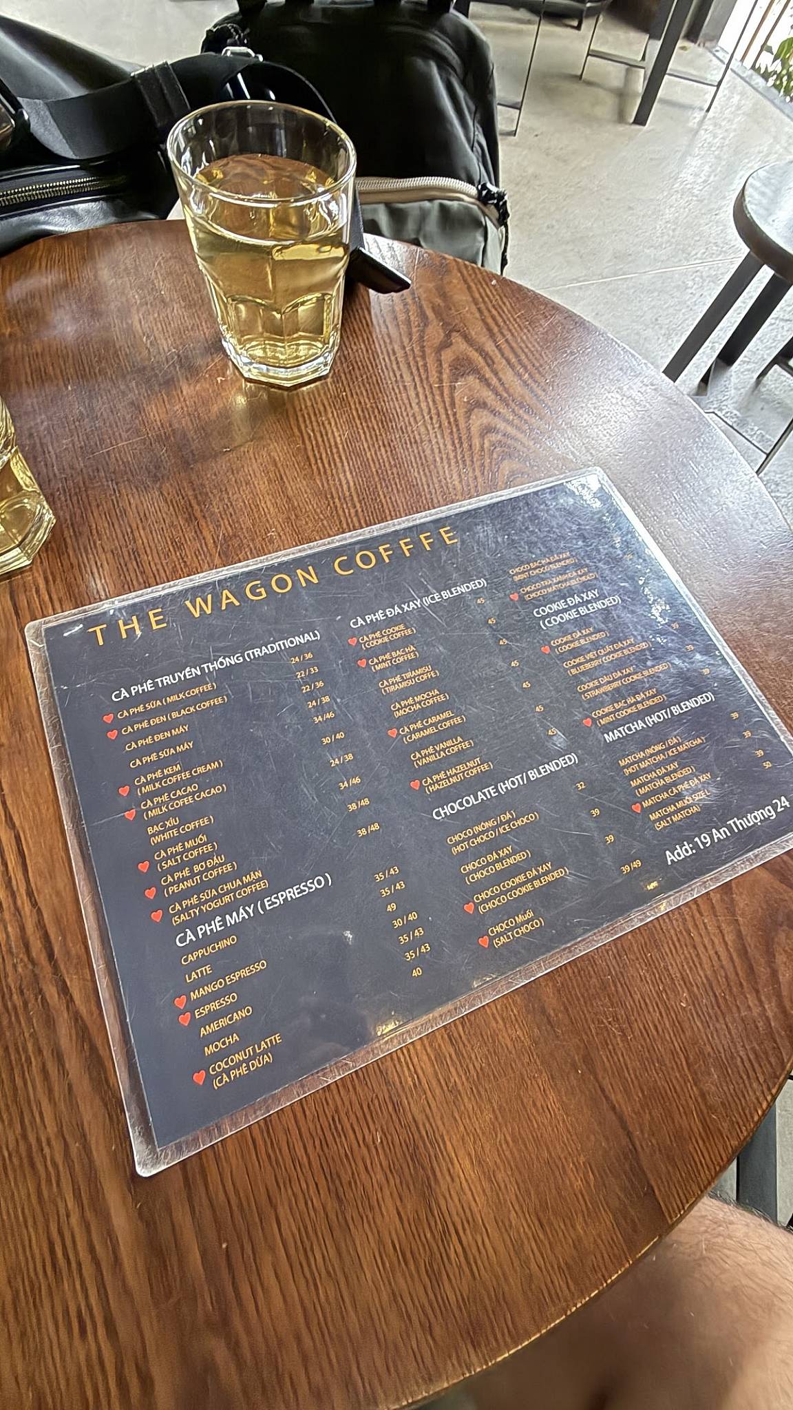 Menu at The Wagon Coffee pub & bar, Da Nang, 19 An Thượng 24