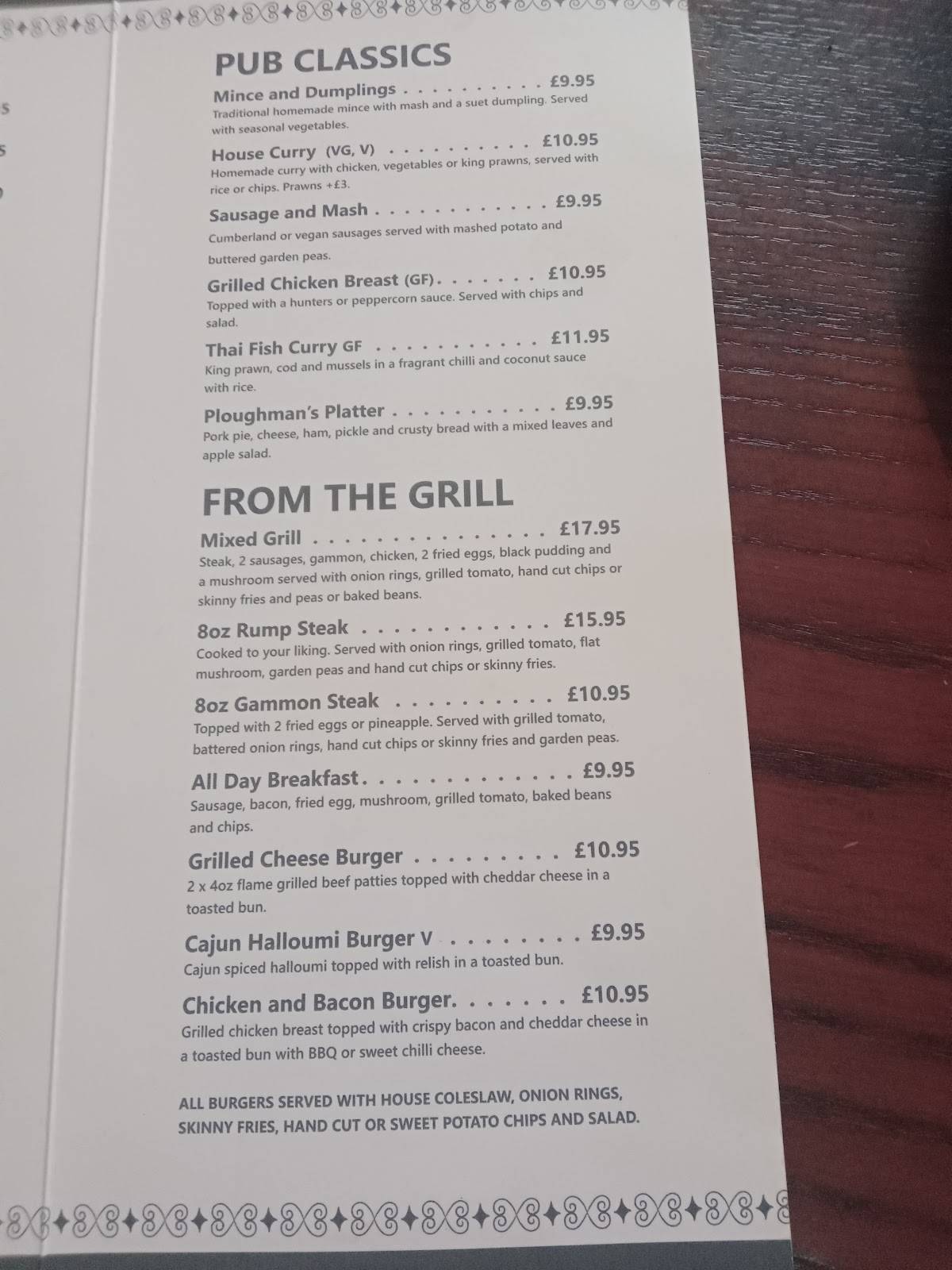 Menu at The Waterford Arms pub & bar, Whitley Bay, Collywell Bay Rd