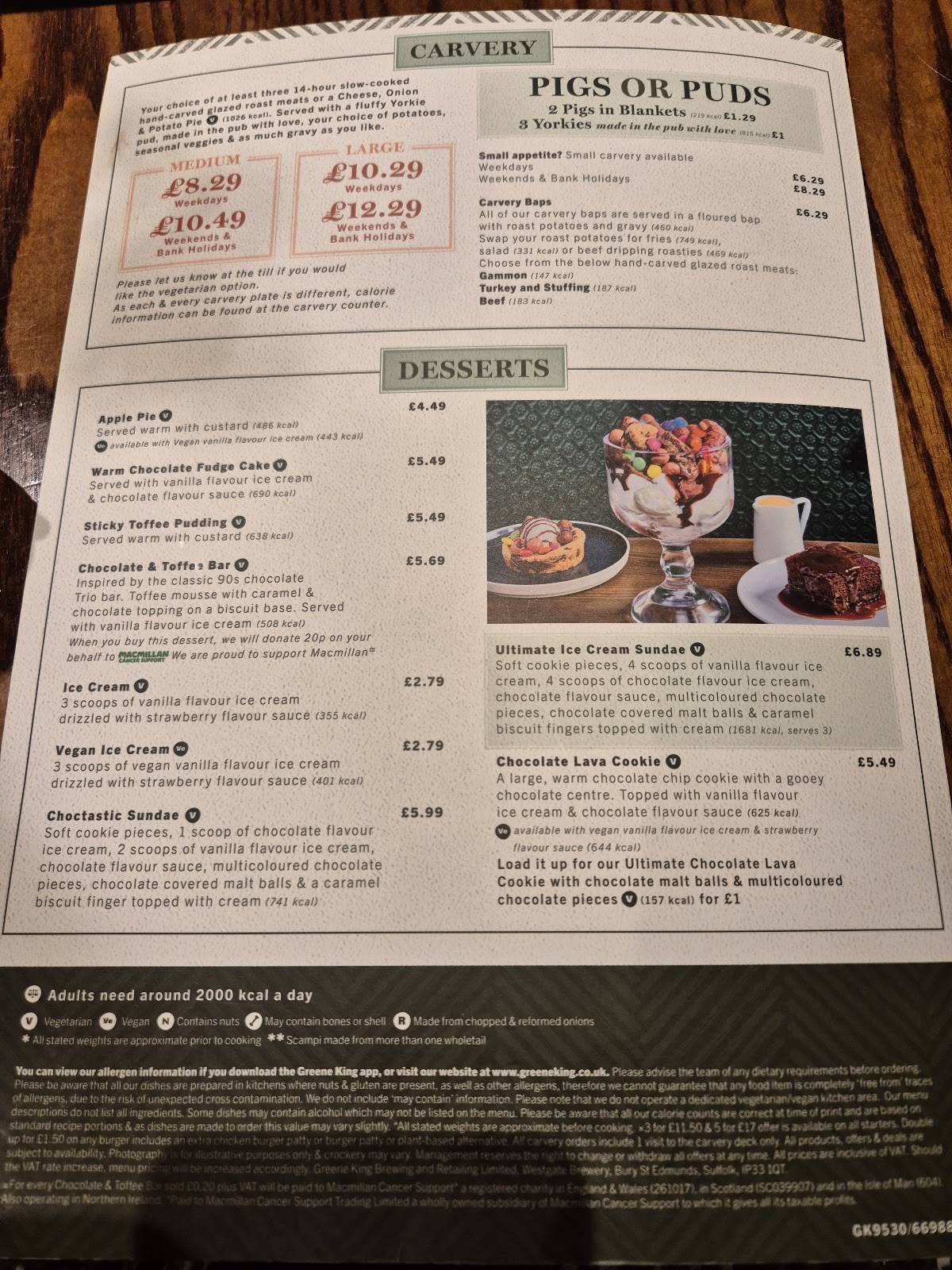 Menu at Waterside pub & bar, Rugby