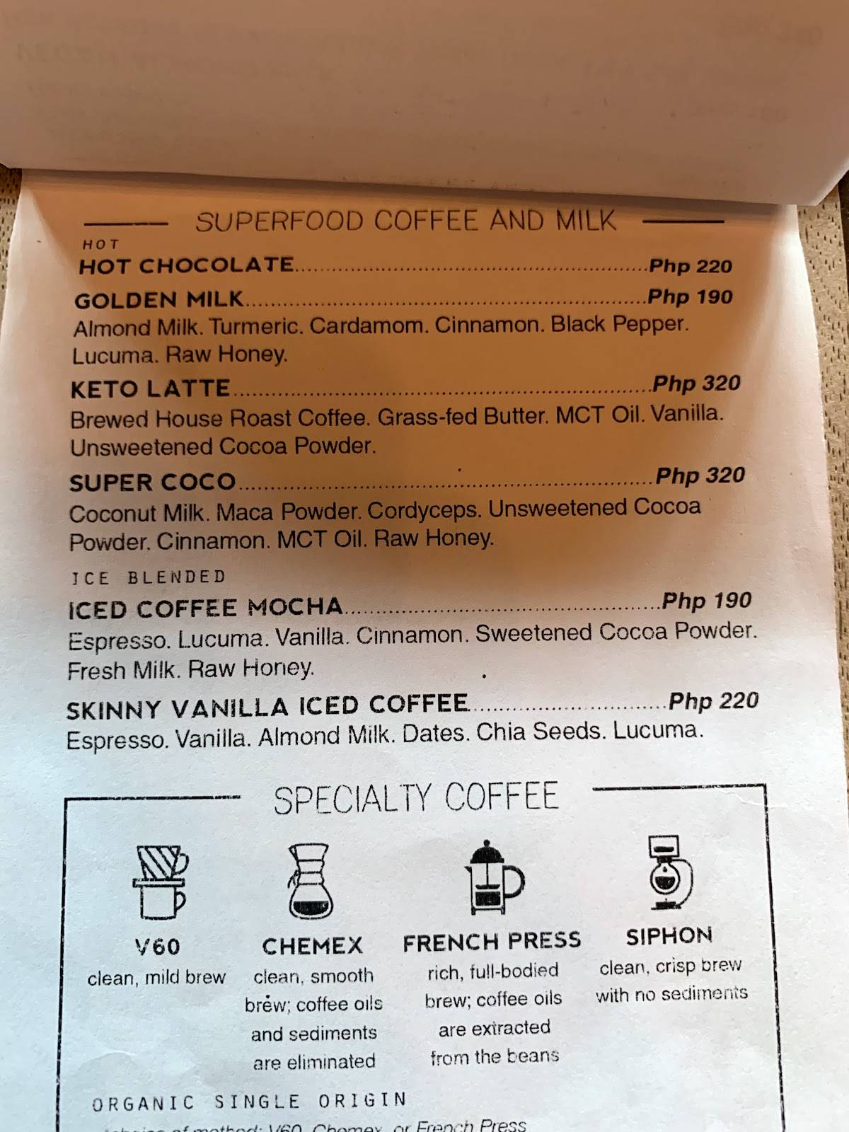 Menu at The Wholesome Table BGC restaurant, Taguig, Central Square