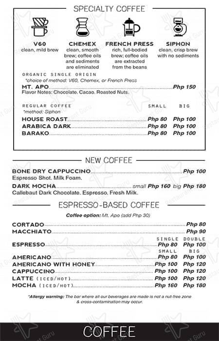 Menu at The Wholesome Table BGC restaurant, Taguig, Central Square