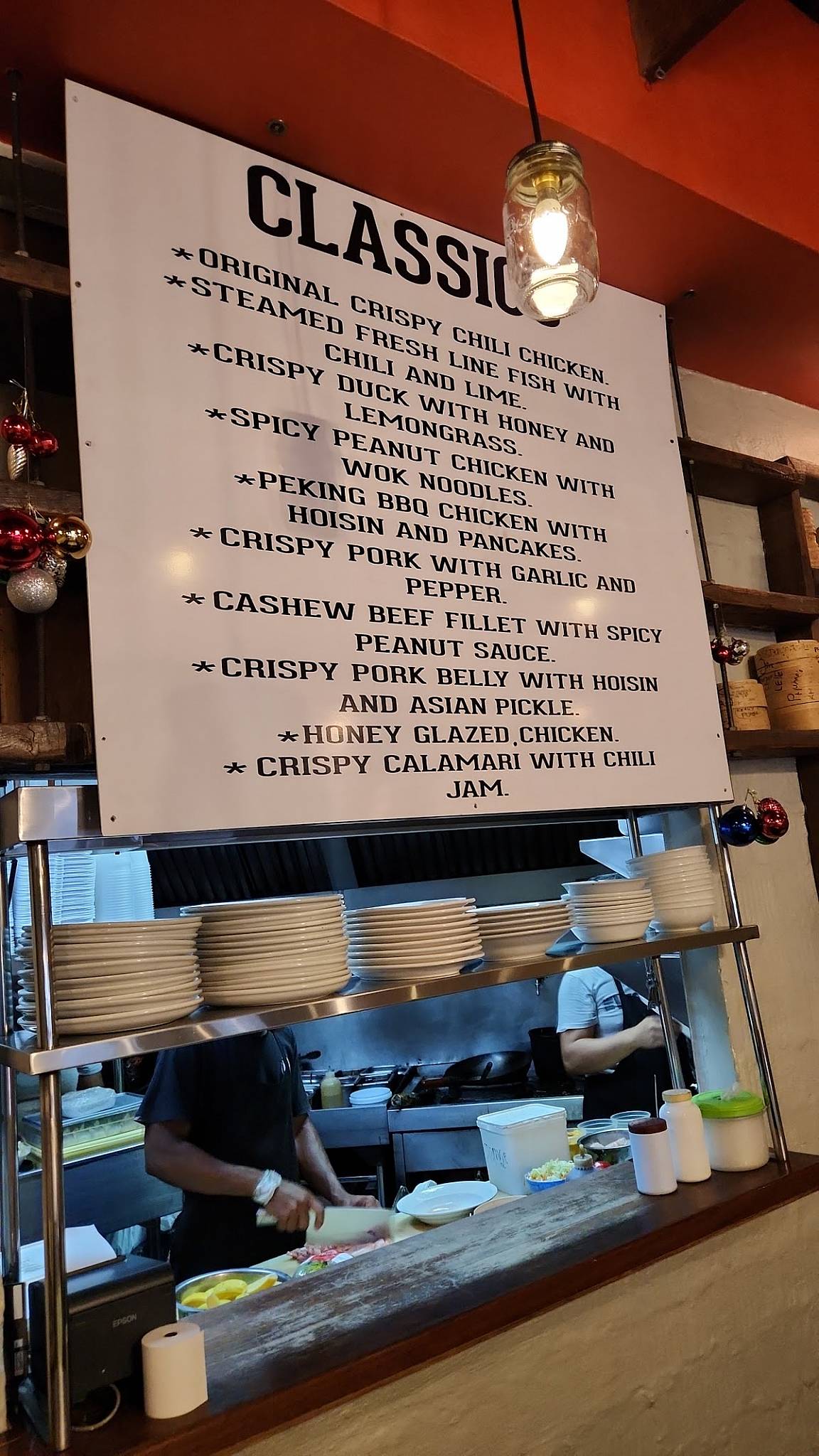 Menu at The Wok Box restaurant, Durban