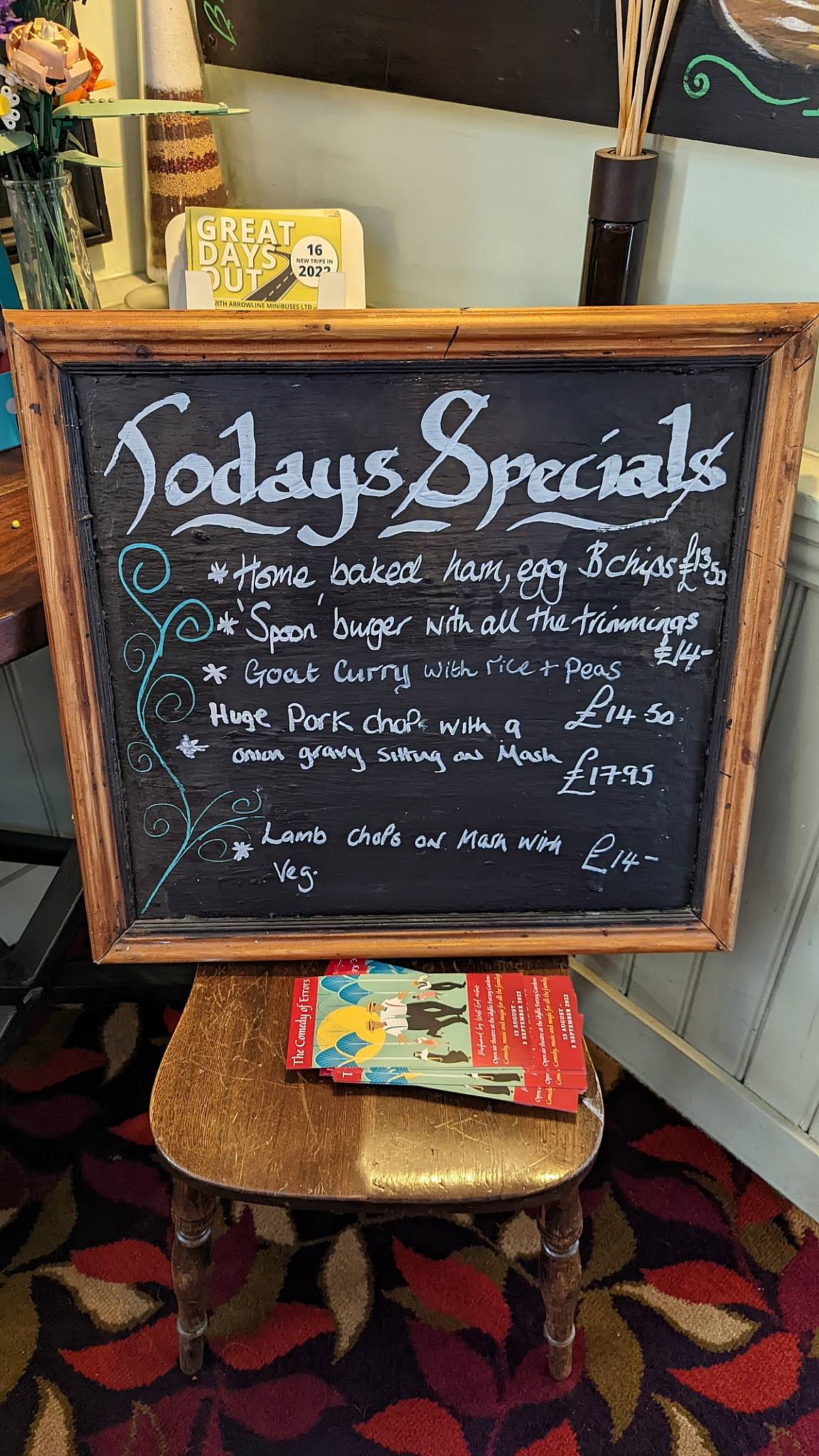 Menu at The Wooden Spoon pub & bar, Downton