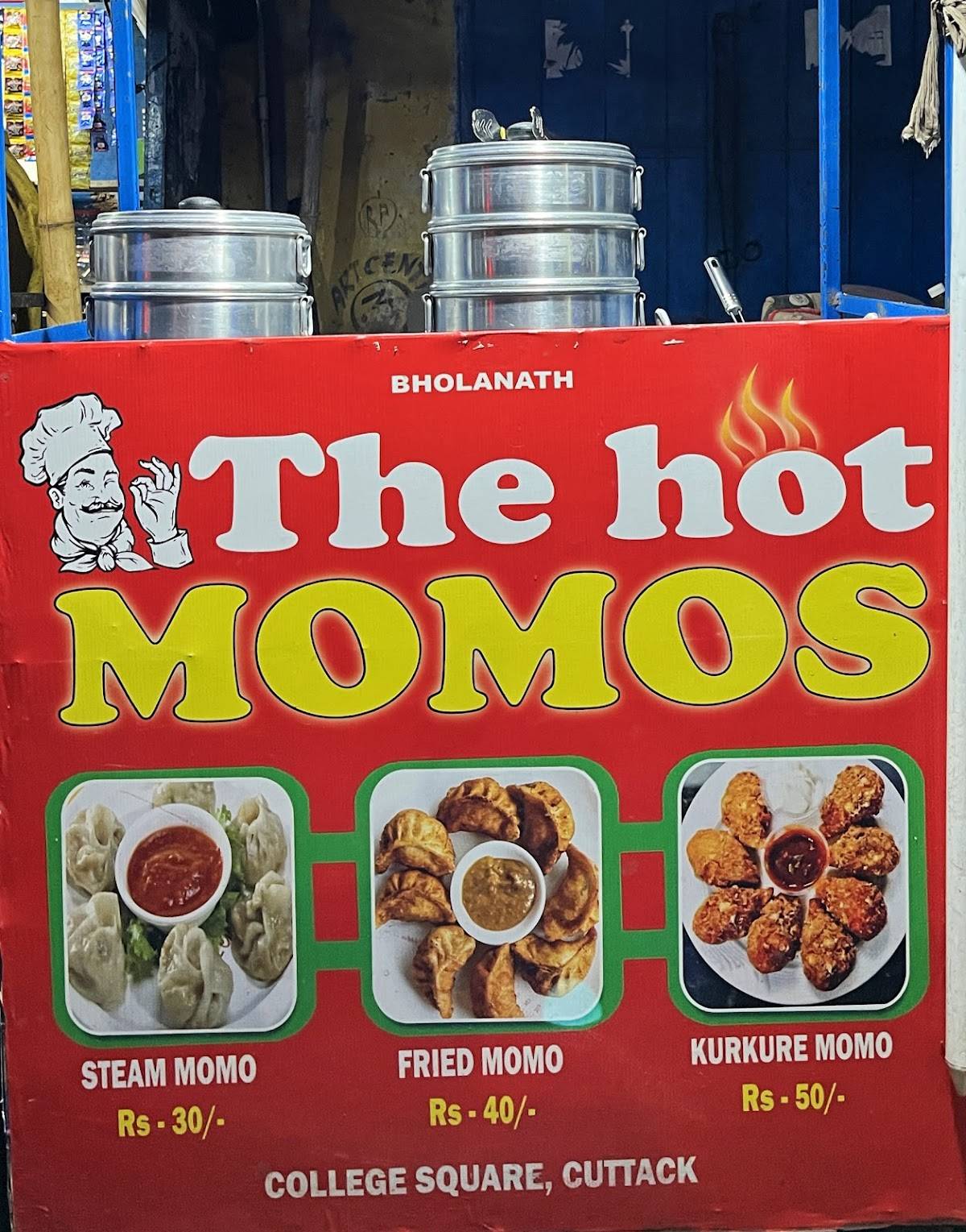 Menu at The hot momos, Cuttack, The hot momos College Square