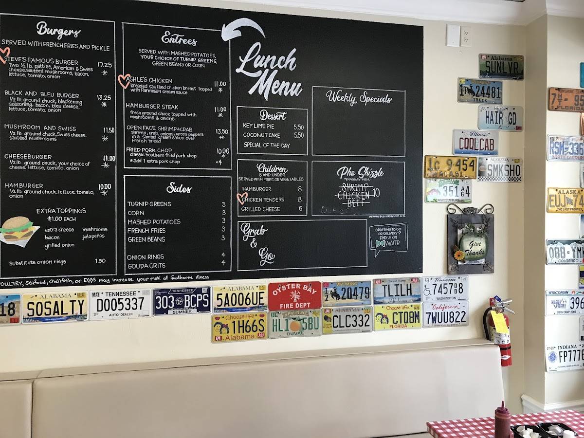 Menu at The ugly Diner restaurant, Gulf Shores