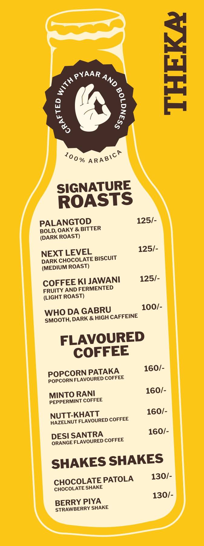 Menu at Theka Coffee CG Road, Ahmedabad