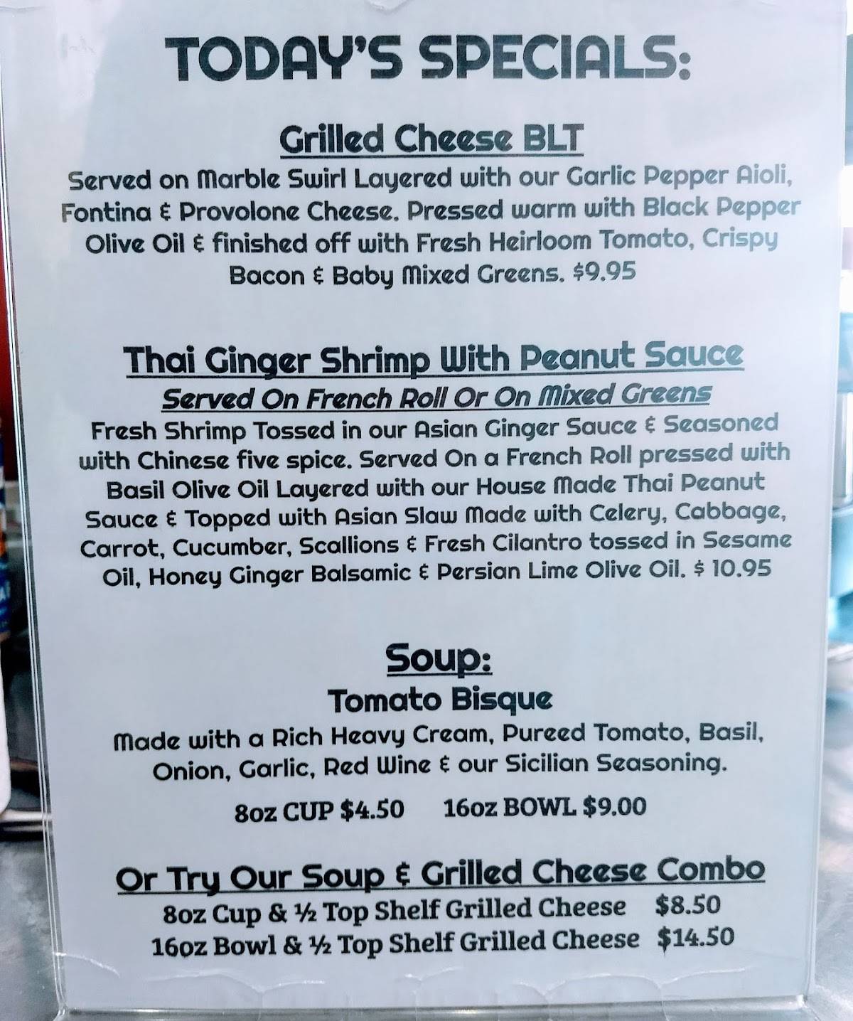 Menu at Third Bay - Filling Station Café cafe, Waynesville