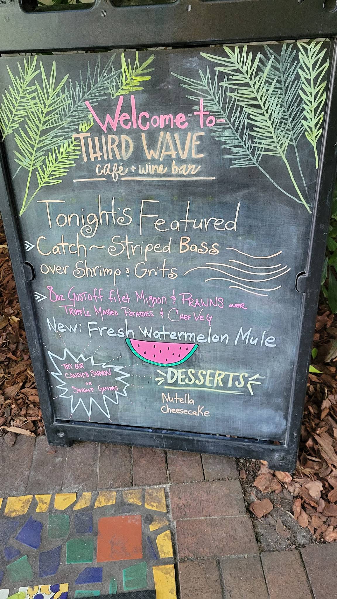 Menu at Third Wave Cafe & Wine Bar, New Smyrna Beach