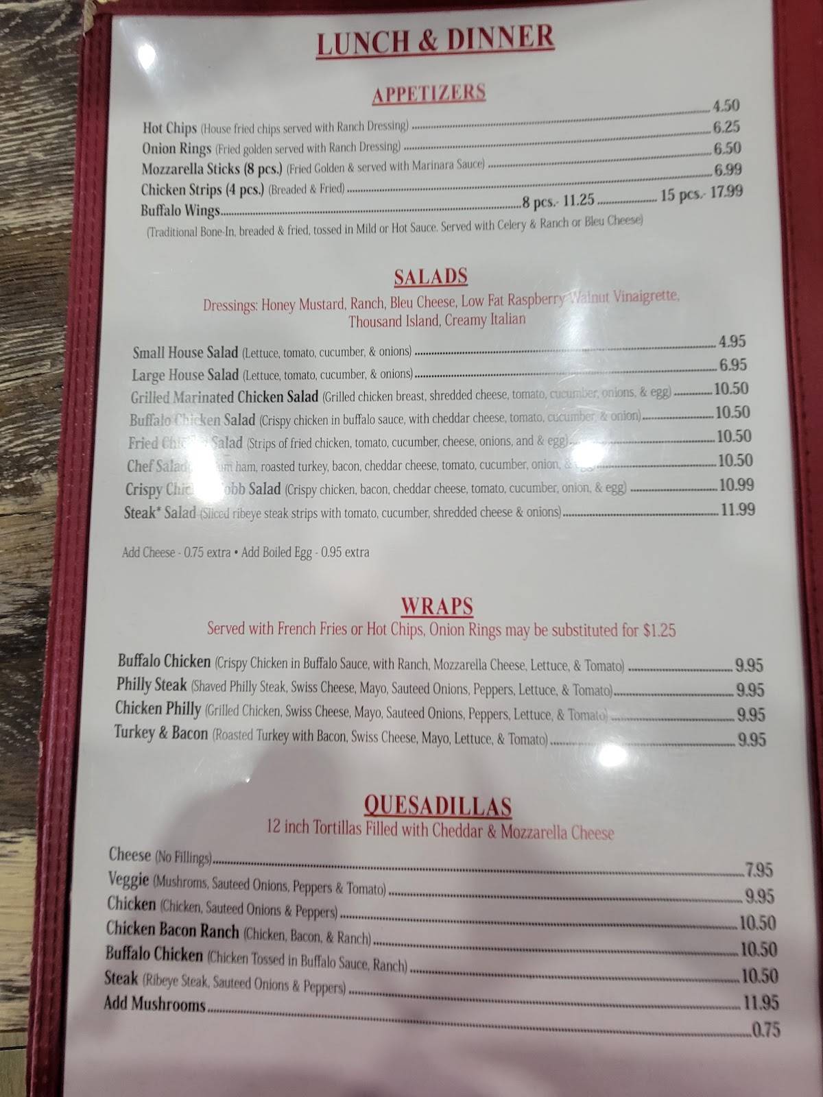 Menu at Max's Family Restaurant, Thomasville