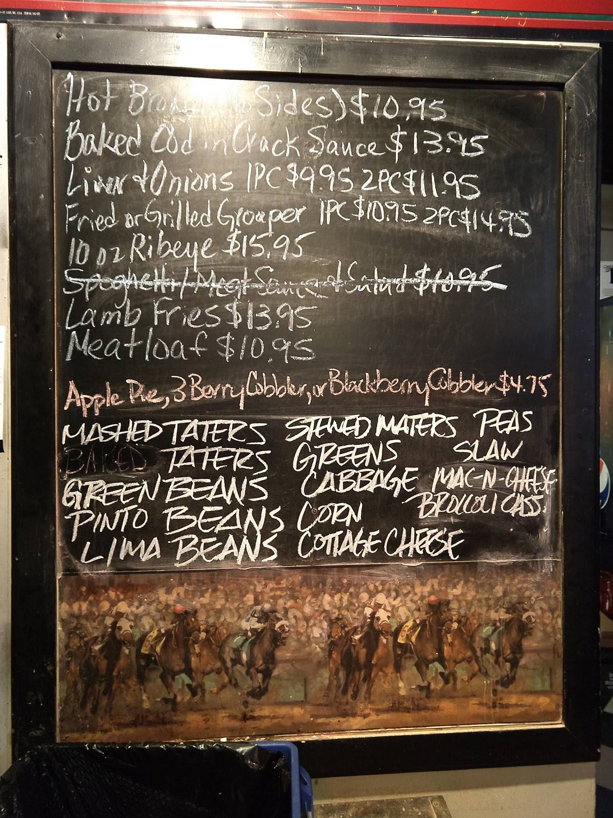 Menu at Thoroughbred Restaurant, Lexington