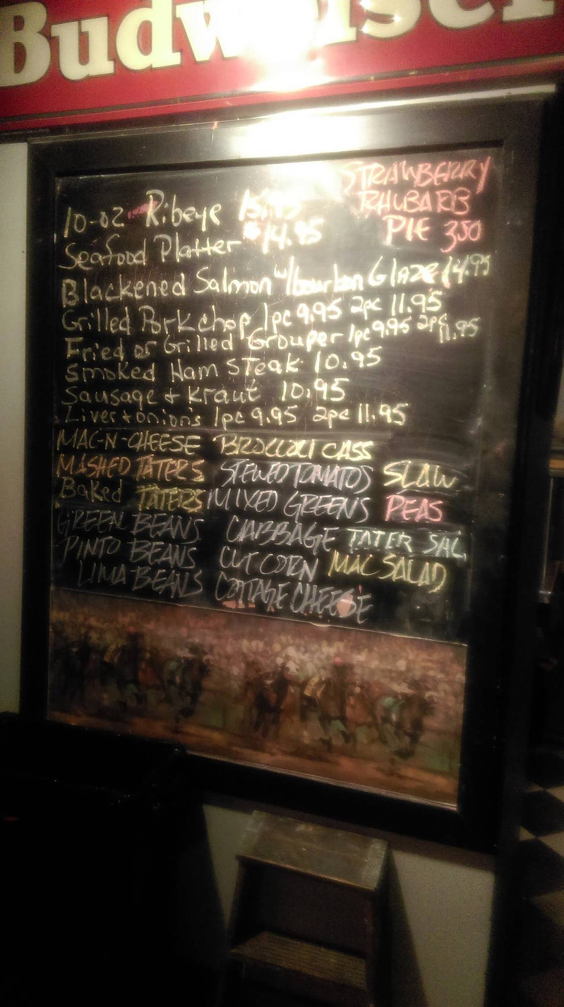 Menu at Thoroughbred Restaurant, Lexington