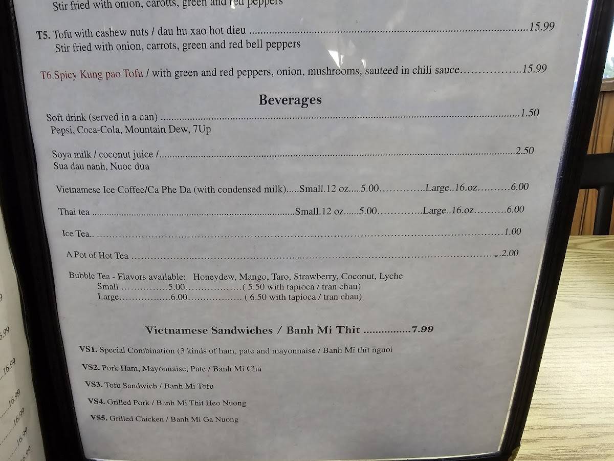 Menu at Three Sisters Restaurant, Spokane Valley, E Sprague Ave
